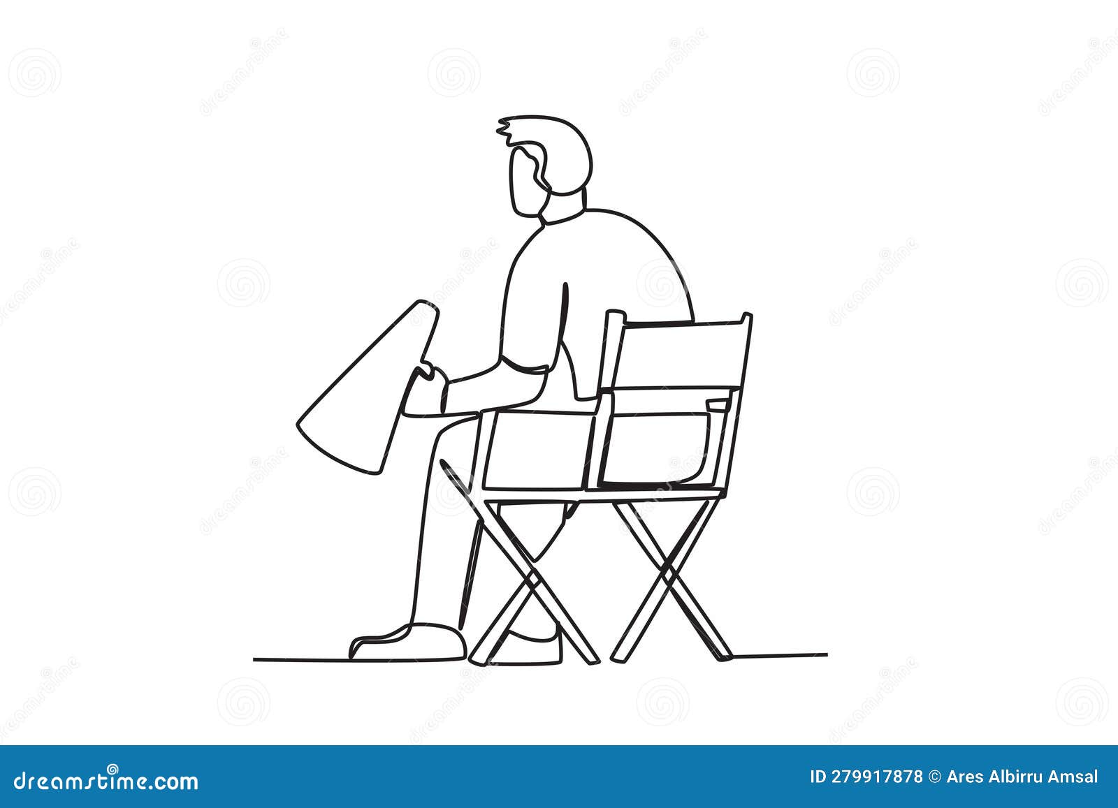 Rear view of a director stock vector. Illustration of professional ...