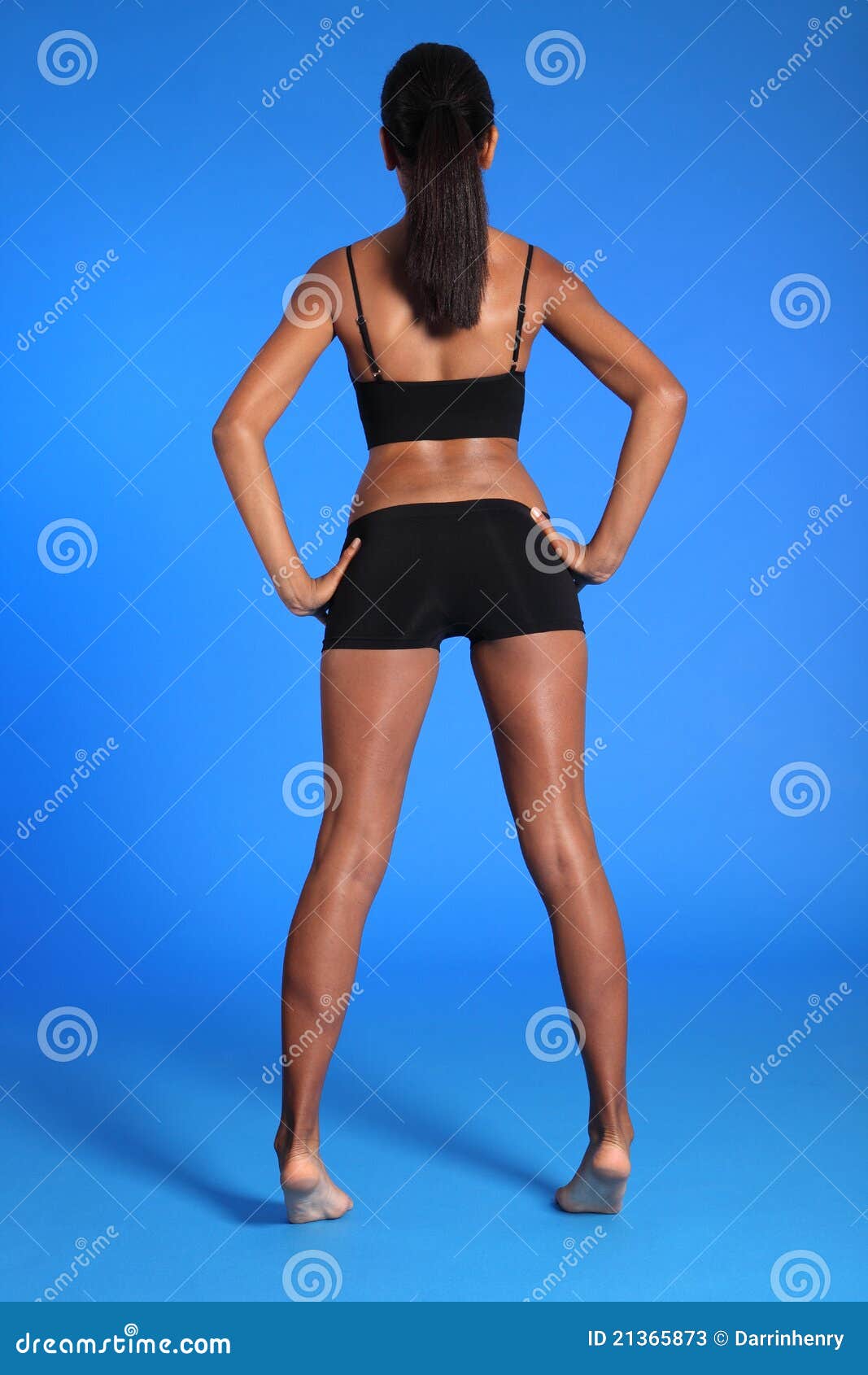 Rear View Fit African American Sports Womans Body Stock Image - Image ... Rear View Fit African American Sports Womans Body Stock Image - Image ...