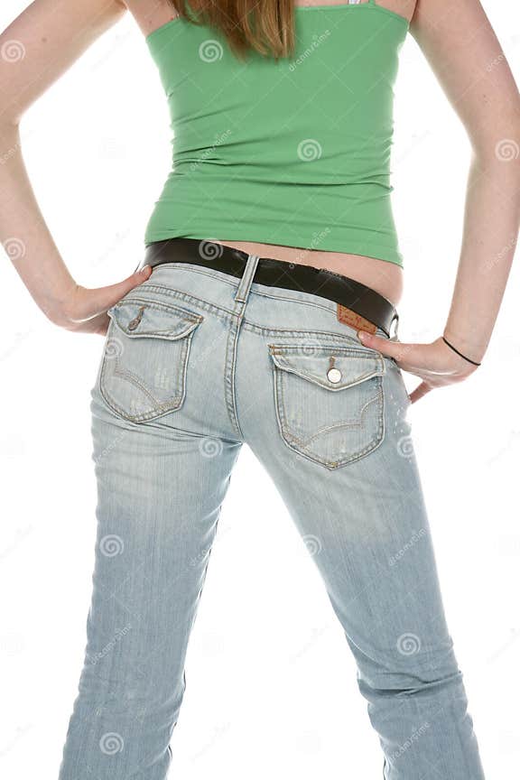 Rear view of fit stock photo. Image of slender, high, tush - 5656794