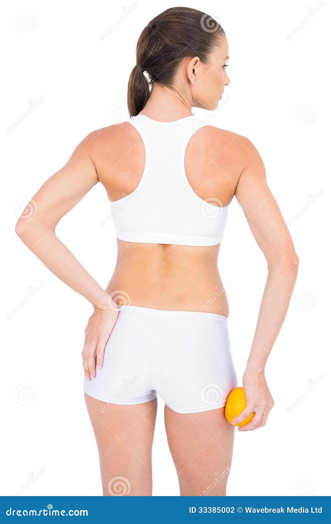 Rear View of Fit Woman Suffering from Painful Pelvis Stock Photo ... Rear View of Fit Woman Suffering from Painful Pelvis Stock Photo ...