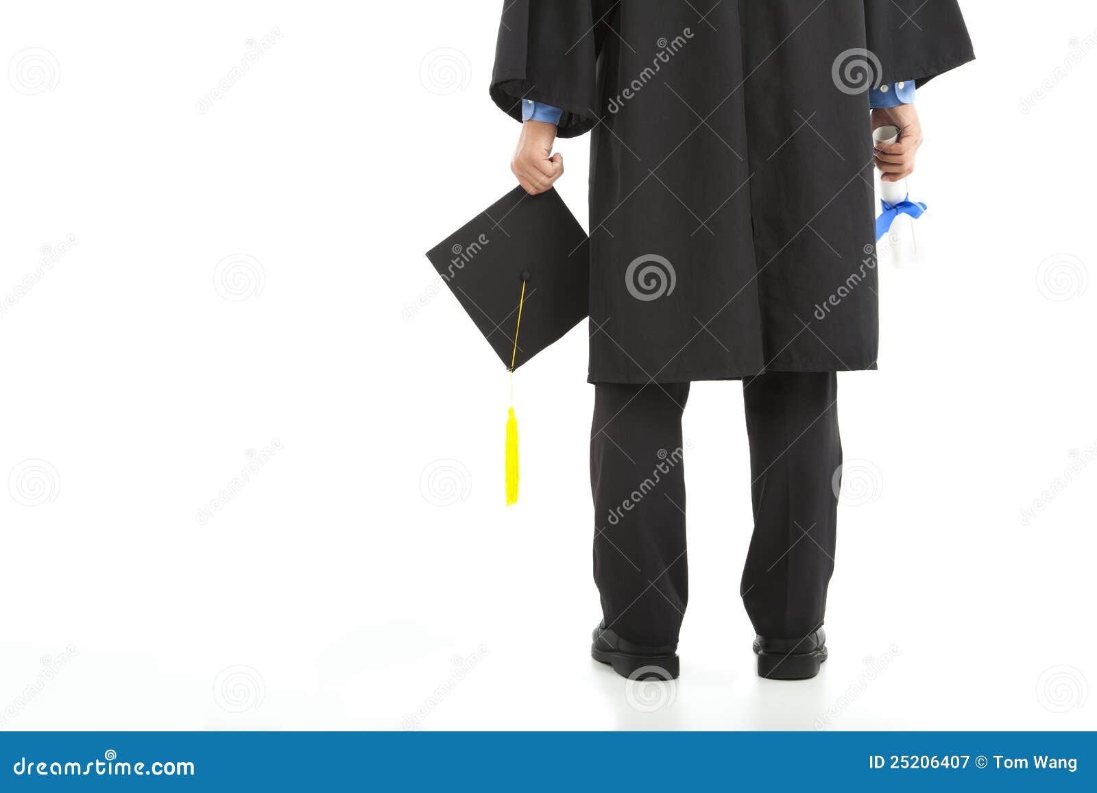 Rear View of Graduating Student Stock Image - Image of goal, people ...