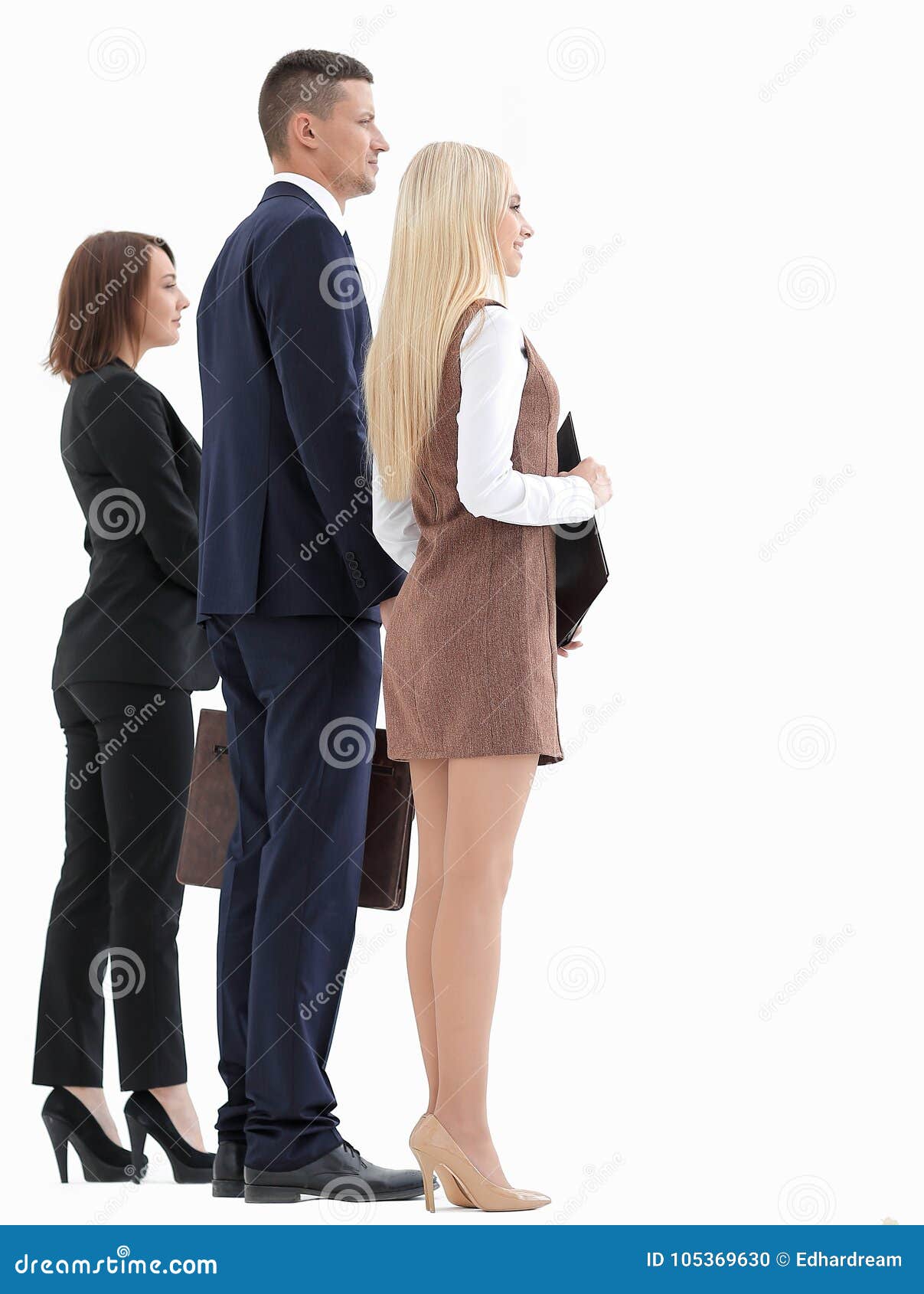 Rear View. Group of Business People Confidently Looking Forward Stock ...