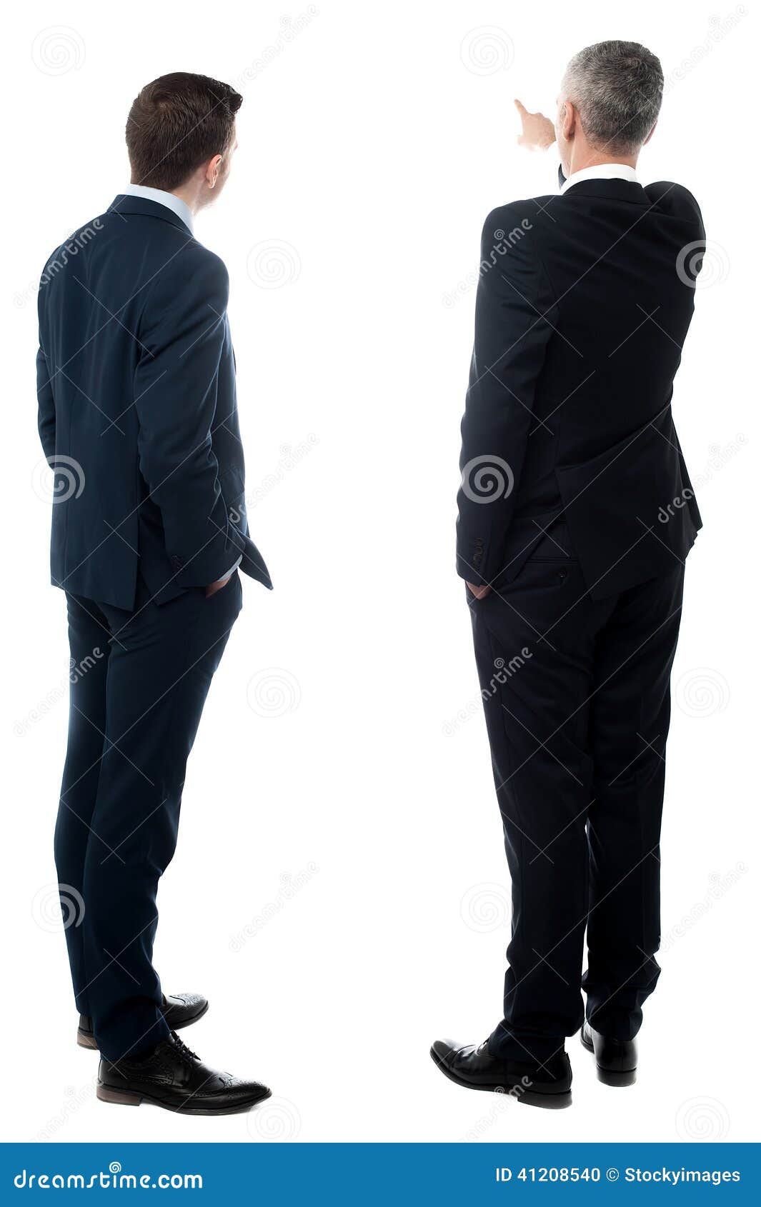 Rear-view Image of Two Businessmen Stock Photo - Image of formal ...