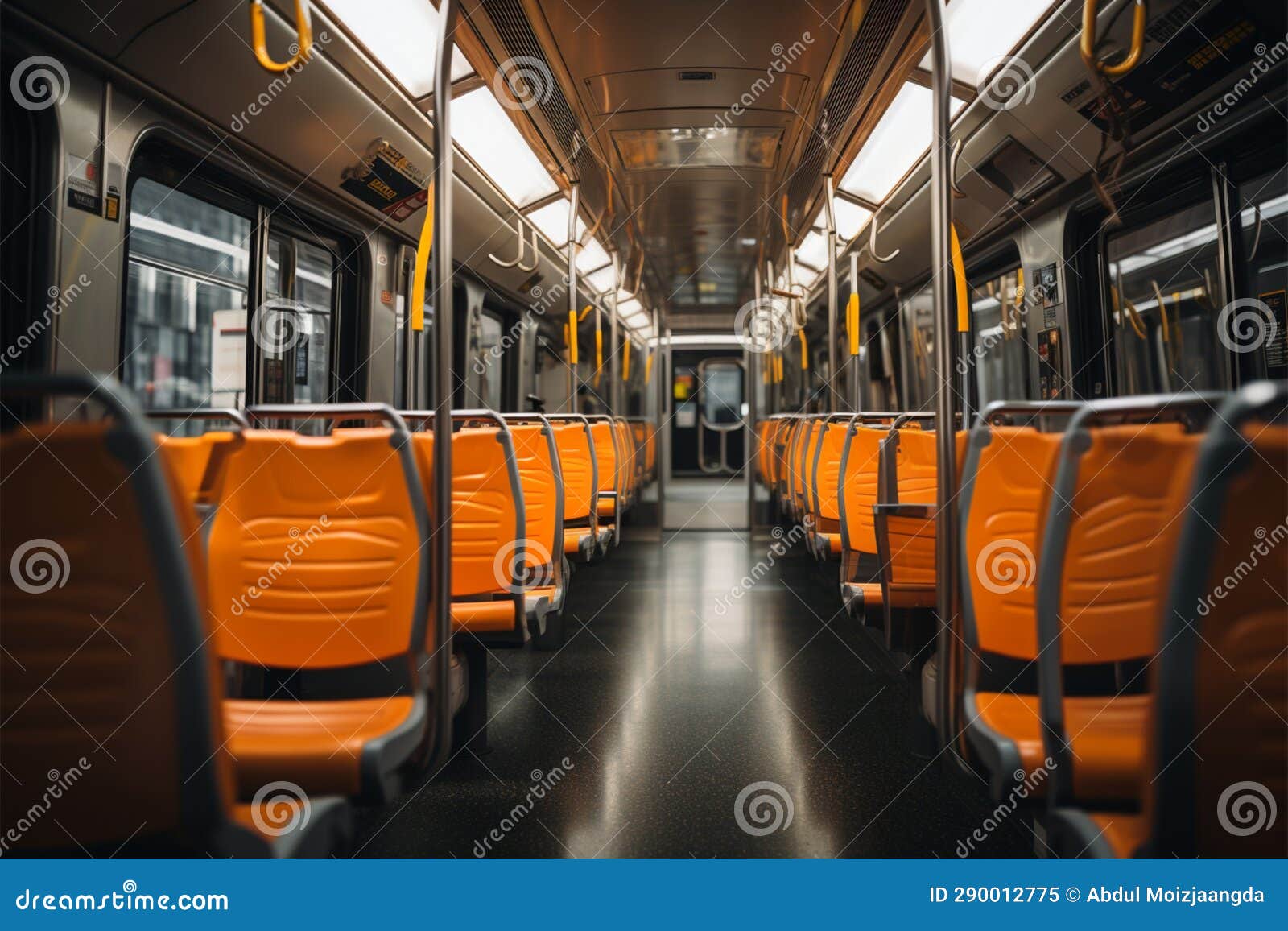 Rear View Inside a Bus, Passengers on Board during the Journey Stock ...