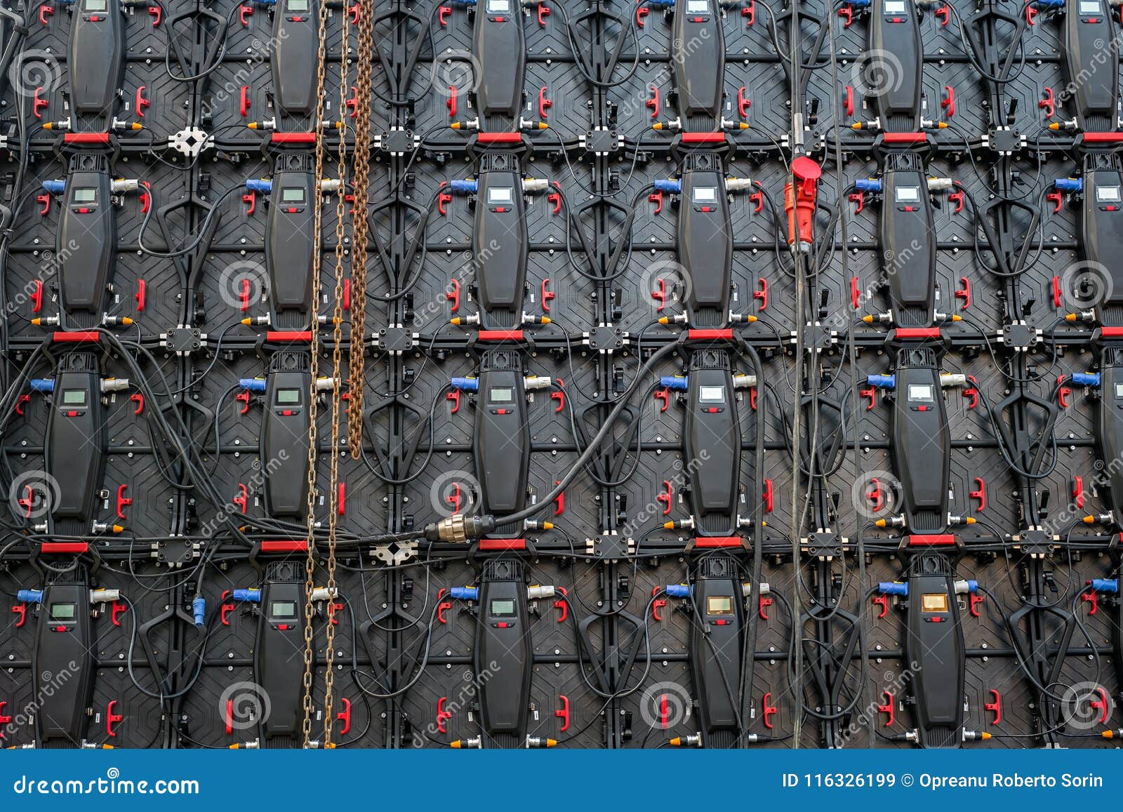 Rear View of a LED LCD Wall or Stage Panel Stock Image - Image of ...