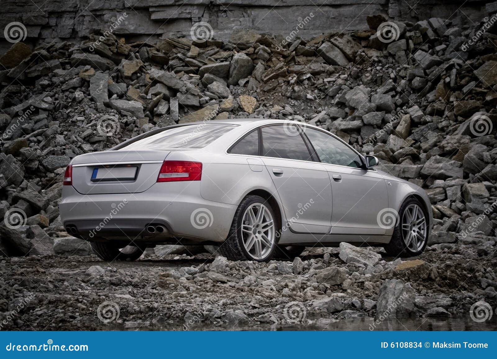 Rear view of a luxury car stock photo. Image of black - 6108834