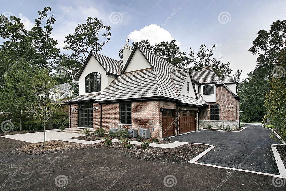 Rear view of luxury home stock photo. Image of modern - 12627406