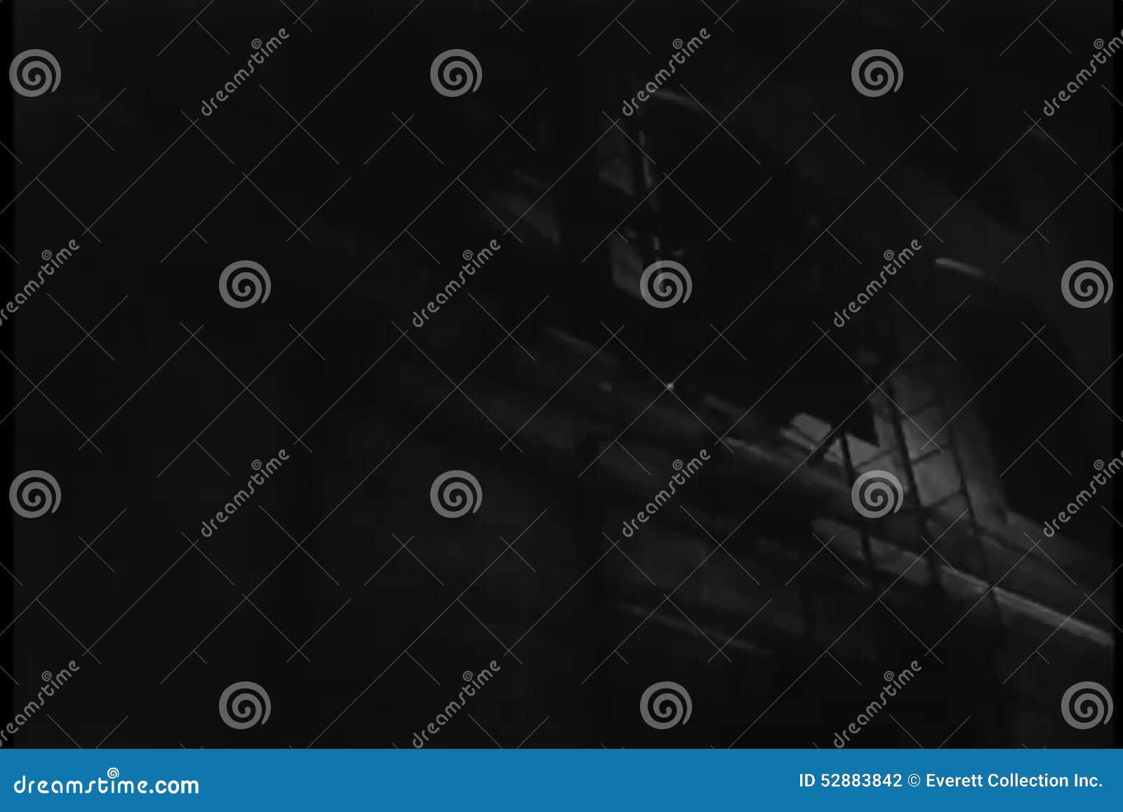 Rear View of Man Climbing Down Fire Escape at Night Stock Footage ...