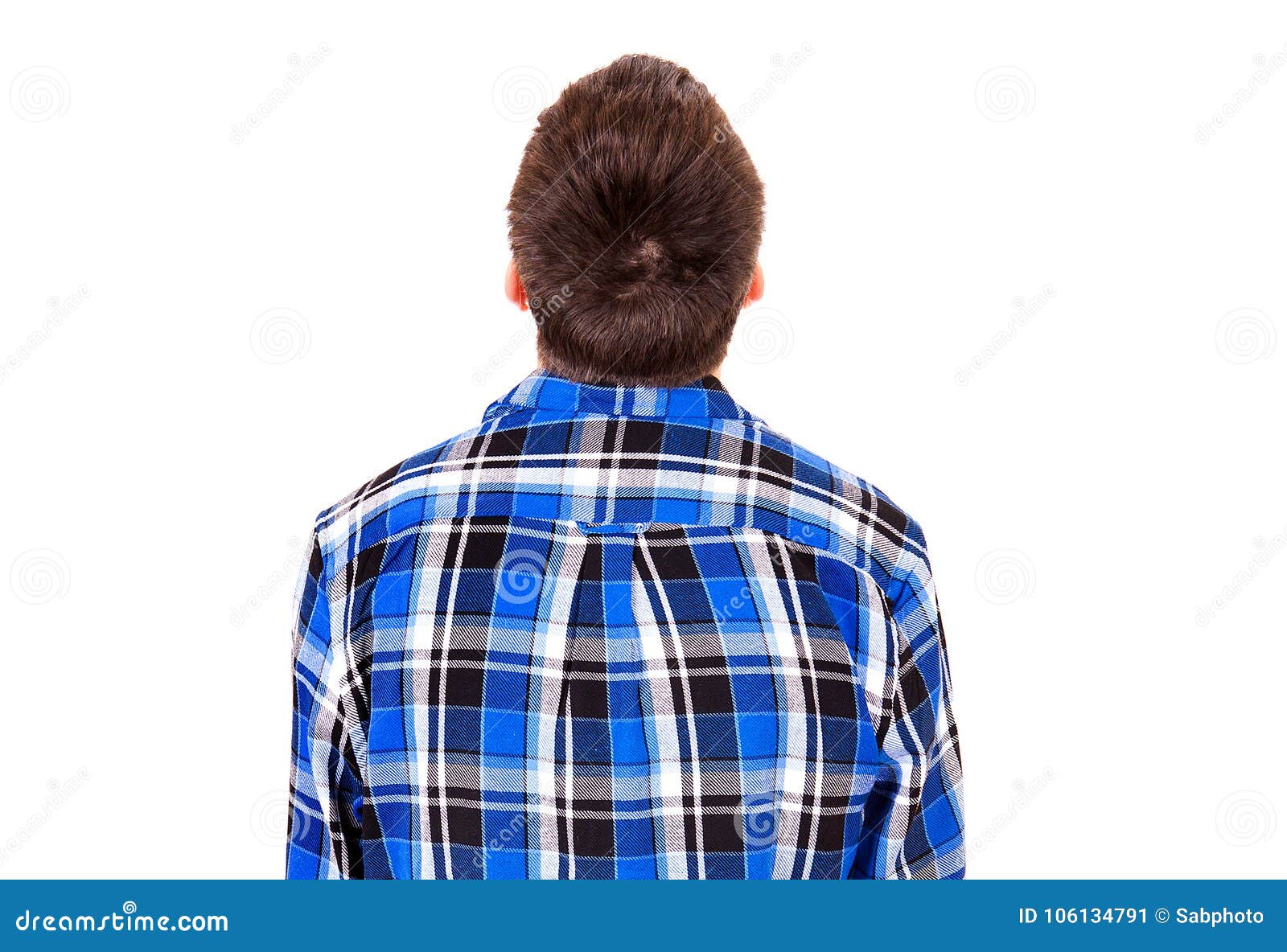 Young Man Rear View stock image. Image of neck, looking - 106134791
