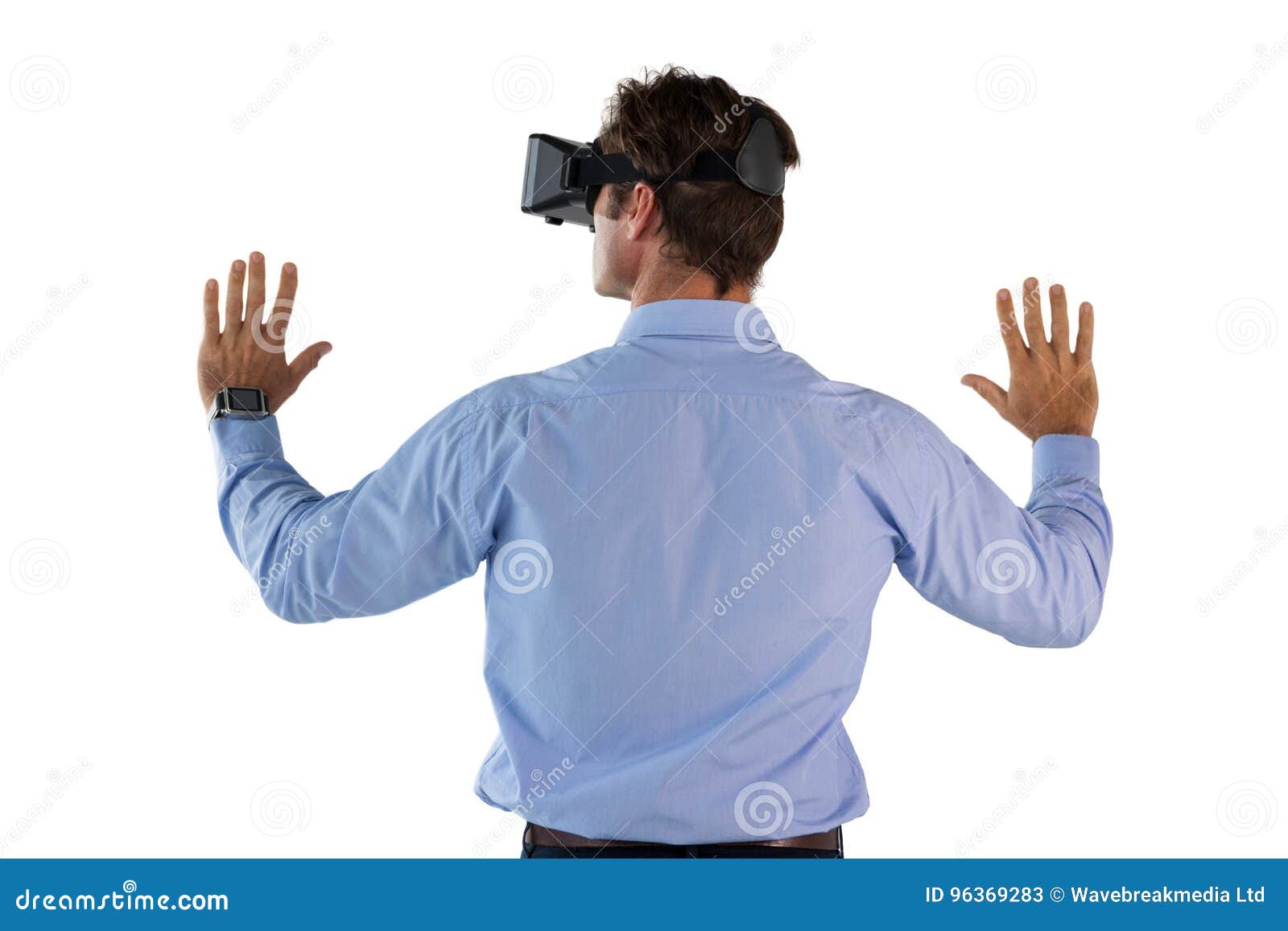 Man Wearing Vr Rear View Stock Photos - Free & Royalty-Free Stock ...