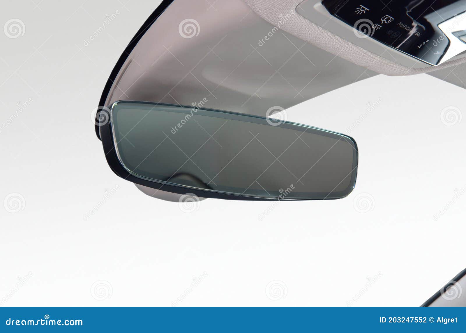 Rear View Mirror Inside the Car Stock Photo - Image of windshield ...