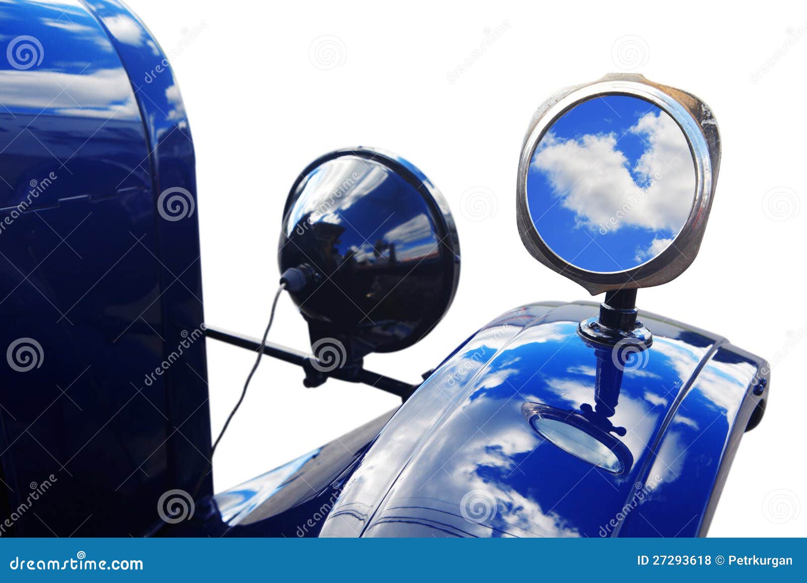 Rear-view Mirror of Retro Car Stock Photo - Image of chrome, antique ...