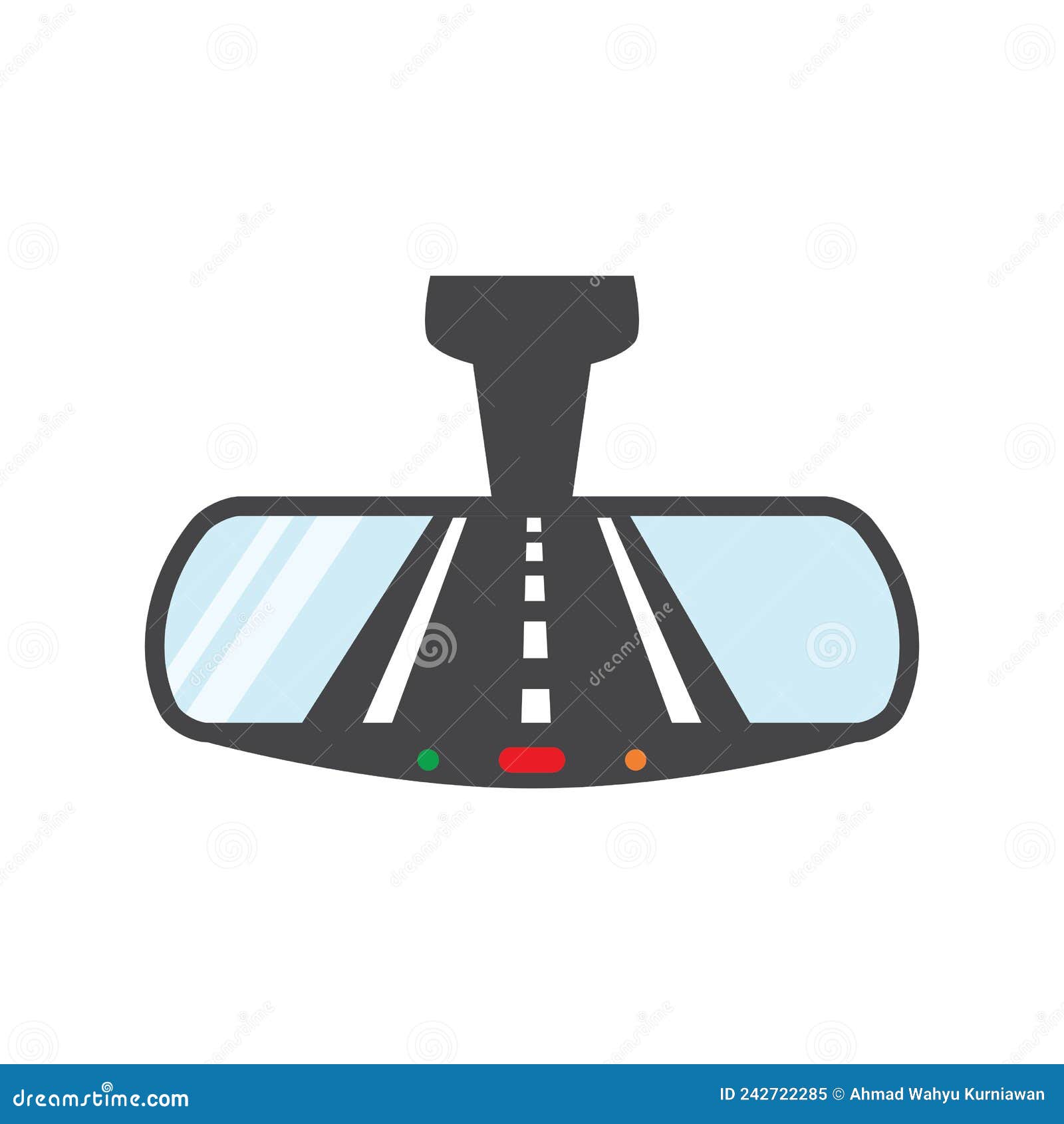 Rear view mirror vector stock vector. Illustration of automotive ...