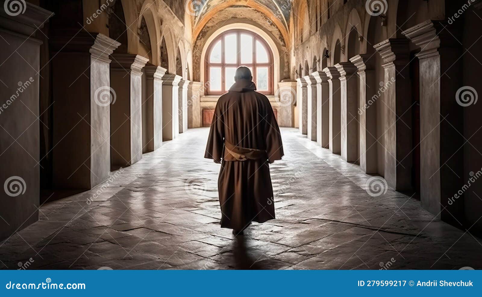 Dominican Monk And Nun. Catholics. Religious Man And Woman. Cartoon ...