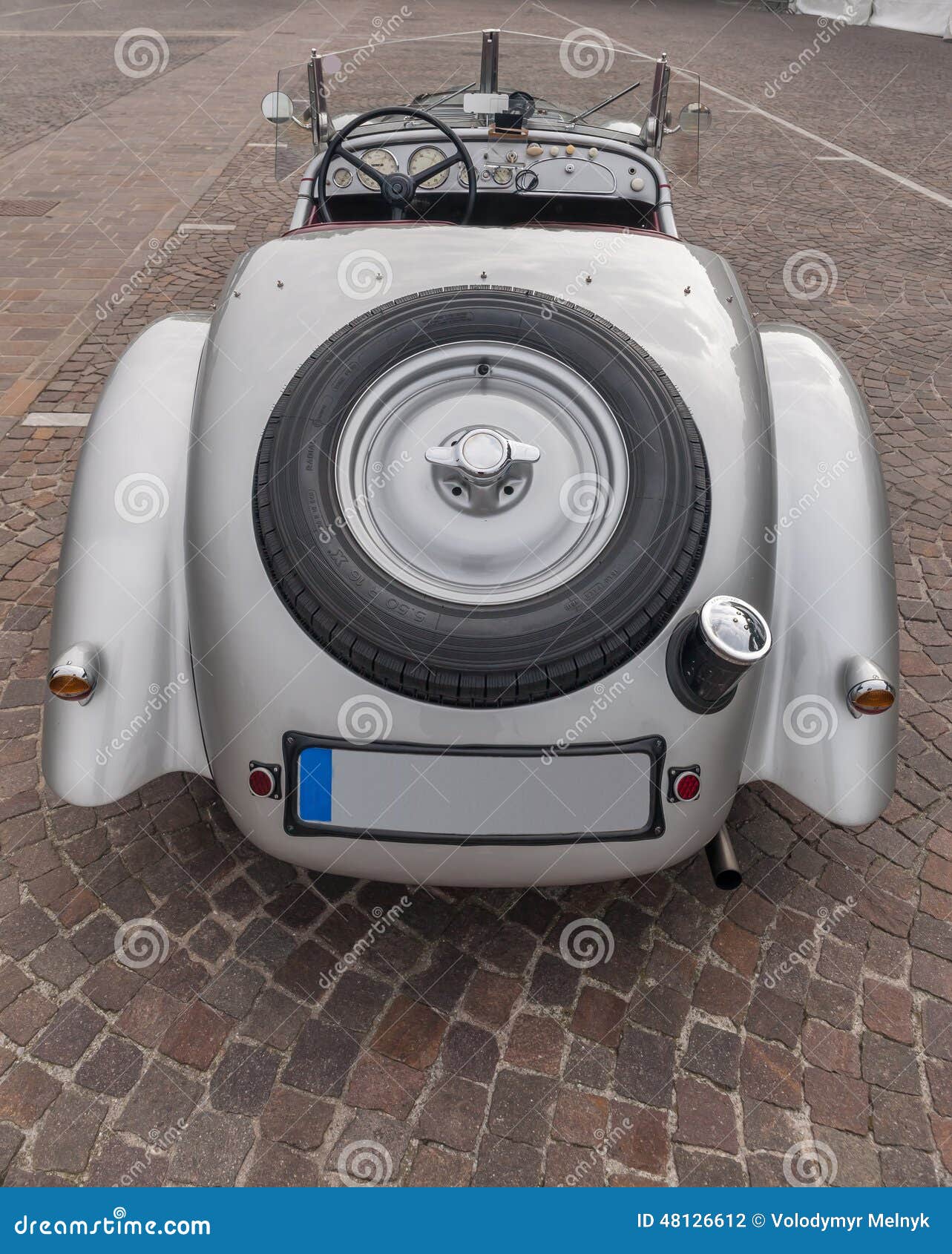 Rear view of old car stock photo. Image of vintage, rear - 48126612