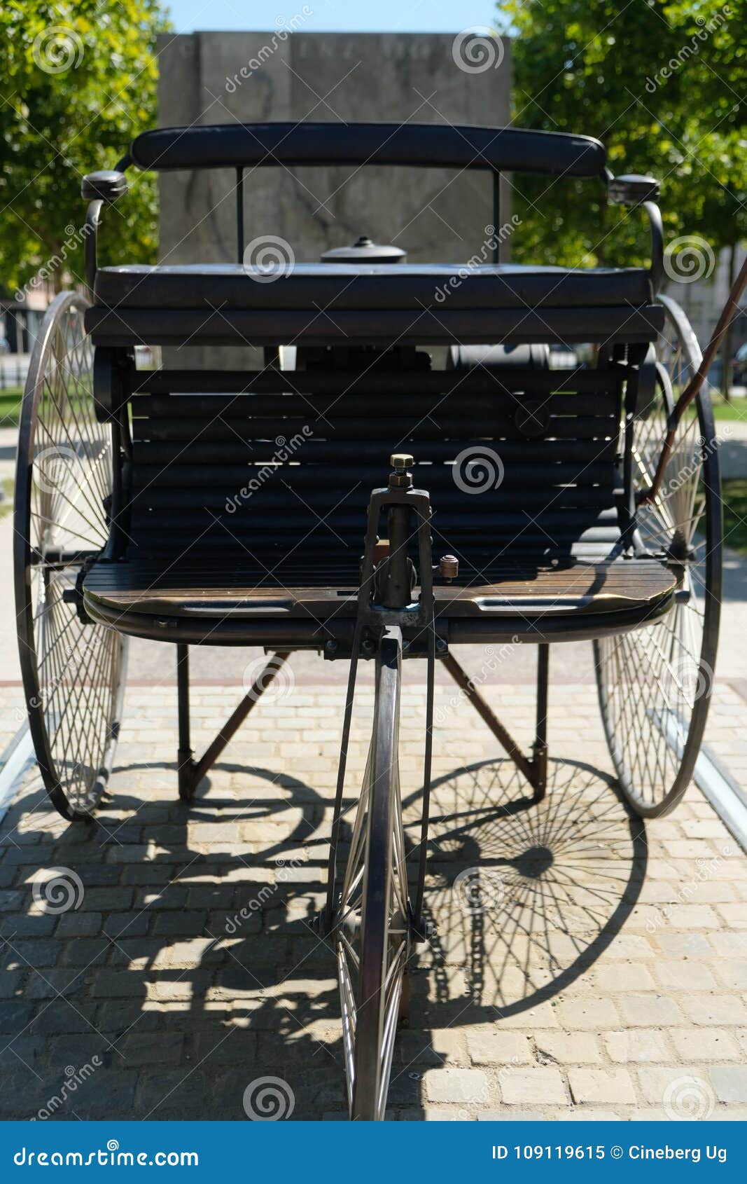 Rear View of an Old Carriage Stock Image - Image of oldfashioned ...