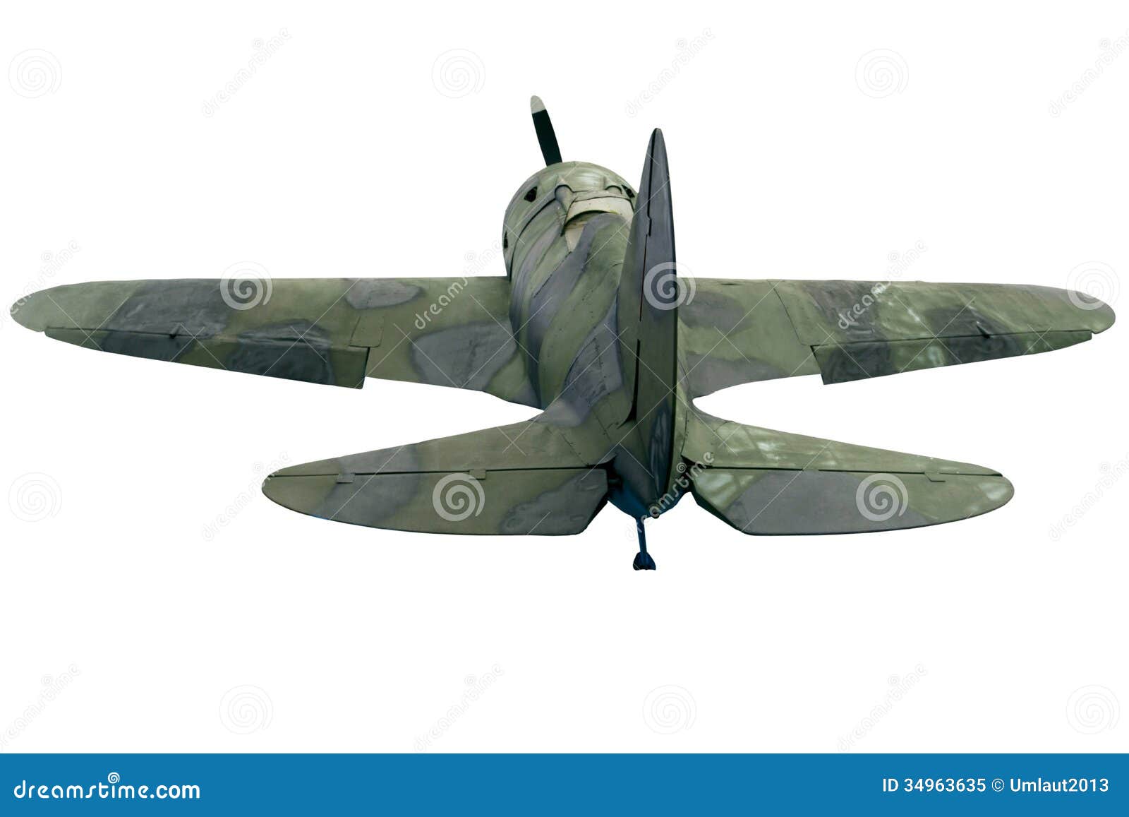 Rear View of an Old Fighter Stock Image - Image of transportation ...
