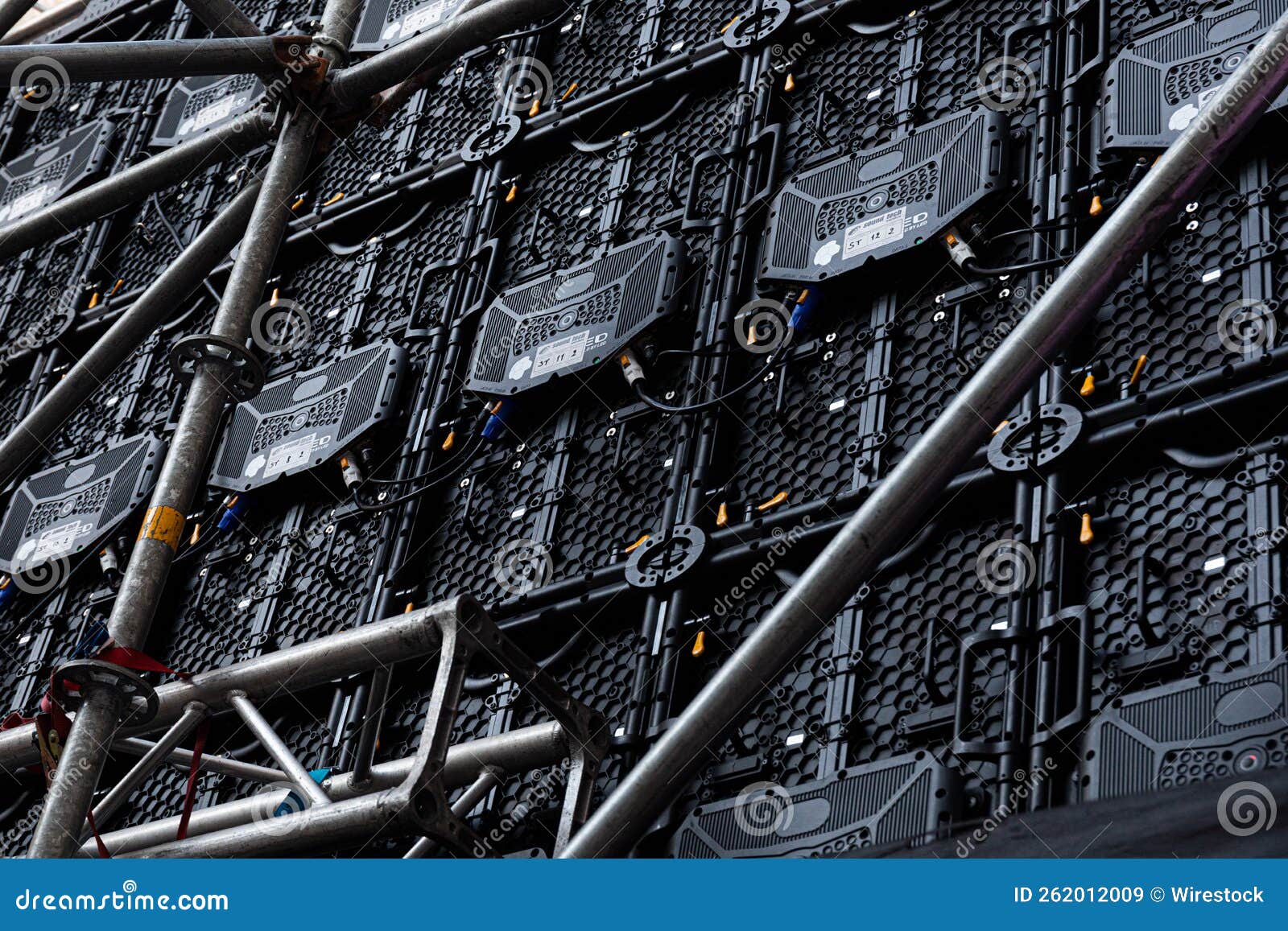 Rear View of a Panel and Videowall Stock Image - Image of system, rear ...