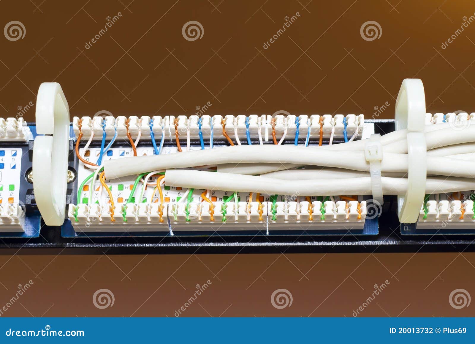 Rear View of the Patch Panel Stock Photo - Image of telephone, back ...