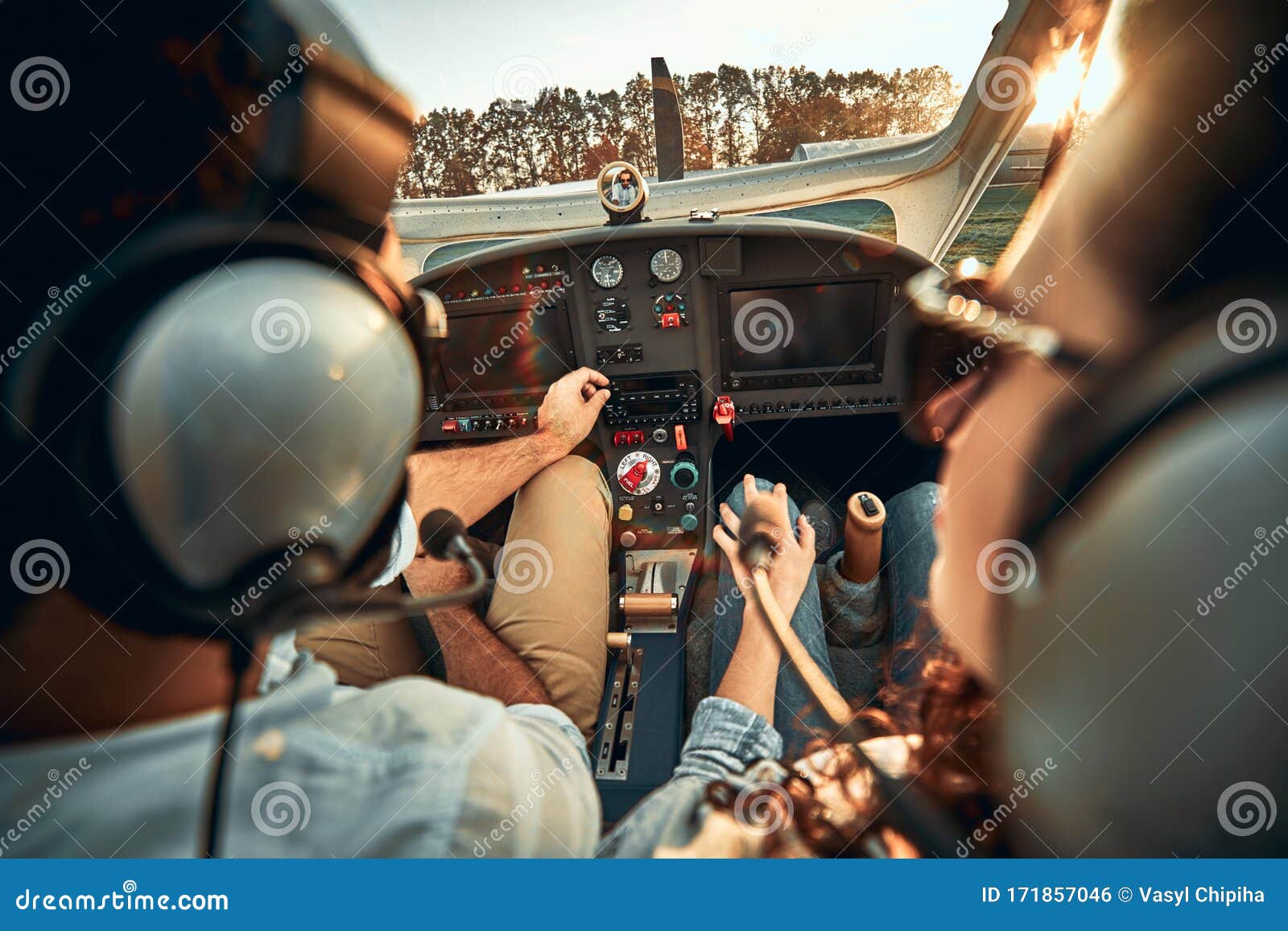Cockpit Of A Small Aircraft Stock Photo | CartoonDealer.com #151605672