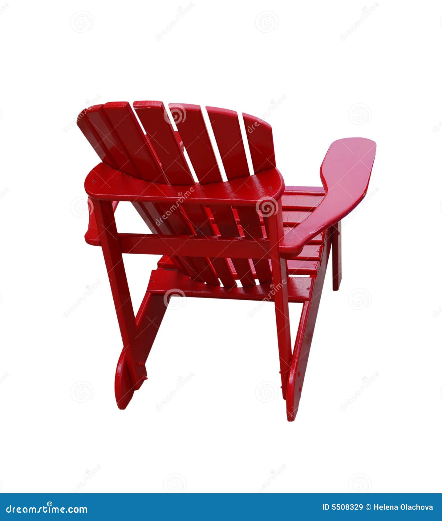 Rear View of Red Muskoka Chair Stock Image - Image of seat, view: 5508329