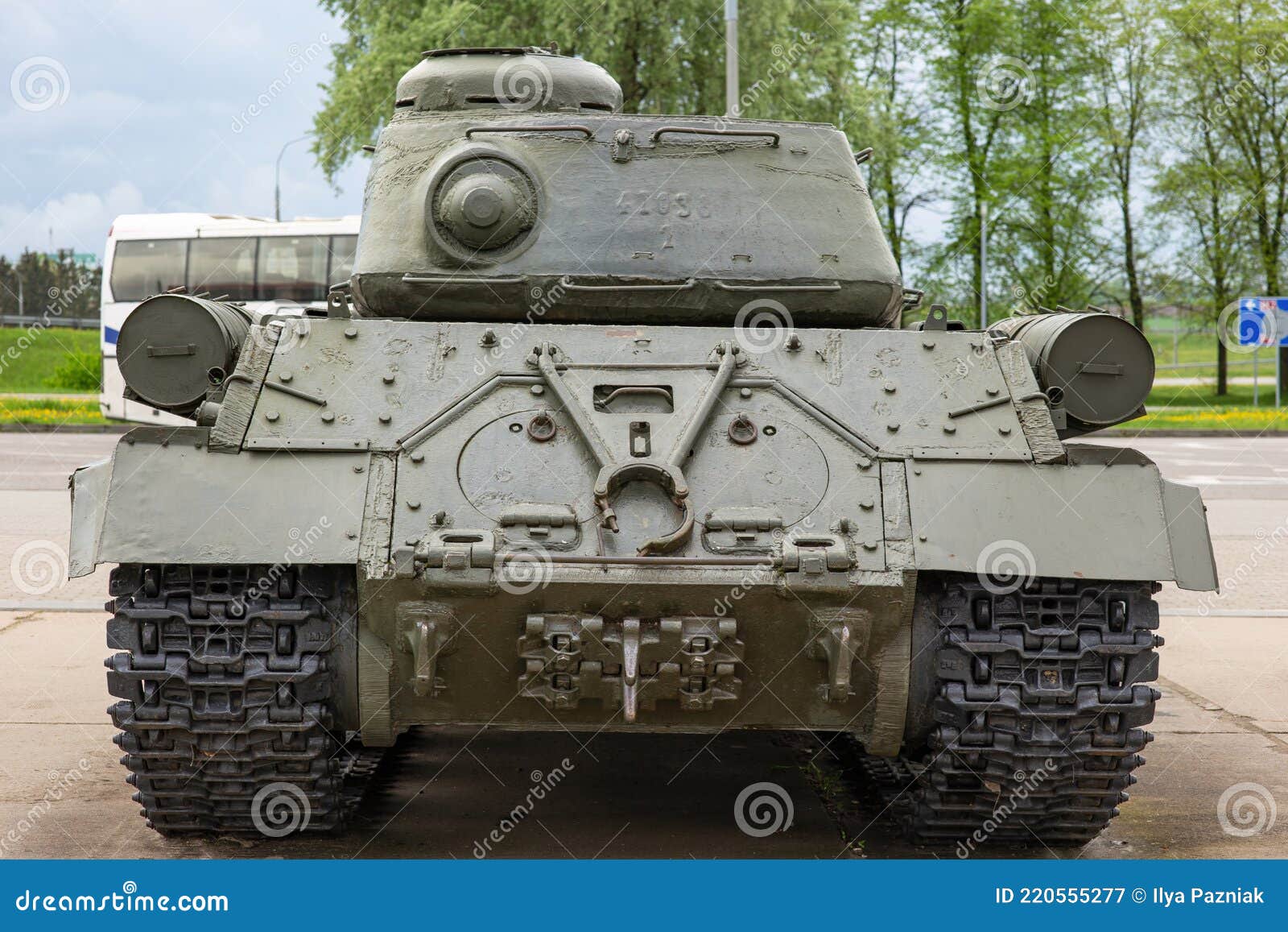 Rear View of the Russian Heavy Tank is-2 Stock Image - Image of ...