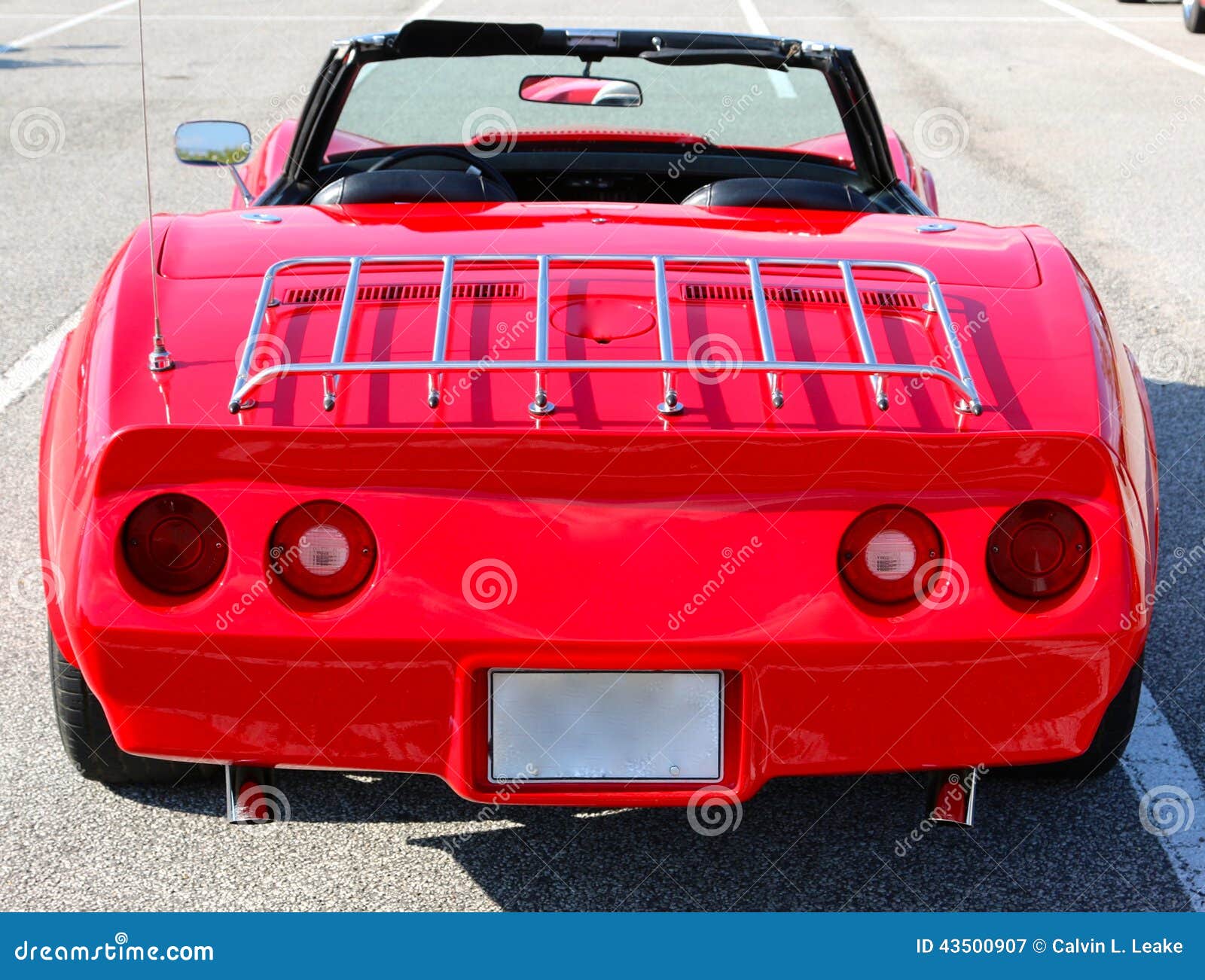 Rear View of 1970 S Model Red Antique Corvette Editorial Photography ...