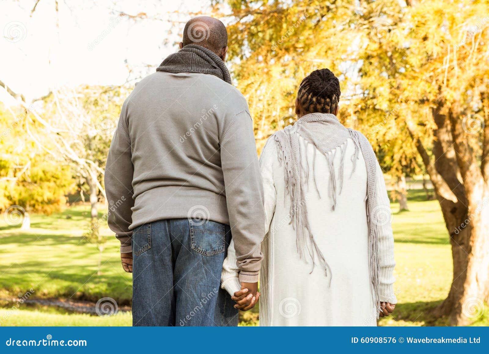 Rear View of Senior Peaceful Couple Stock Photo - Image of female, cute ...