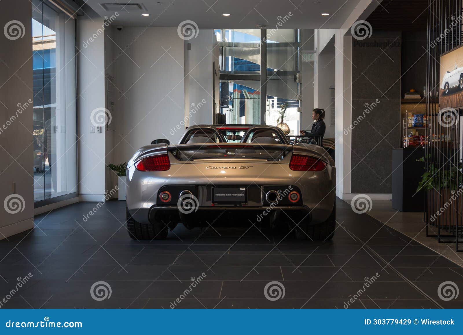 Rear View of a Silver Porsche Carrera GT Editorial Stock Image - Image ...