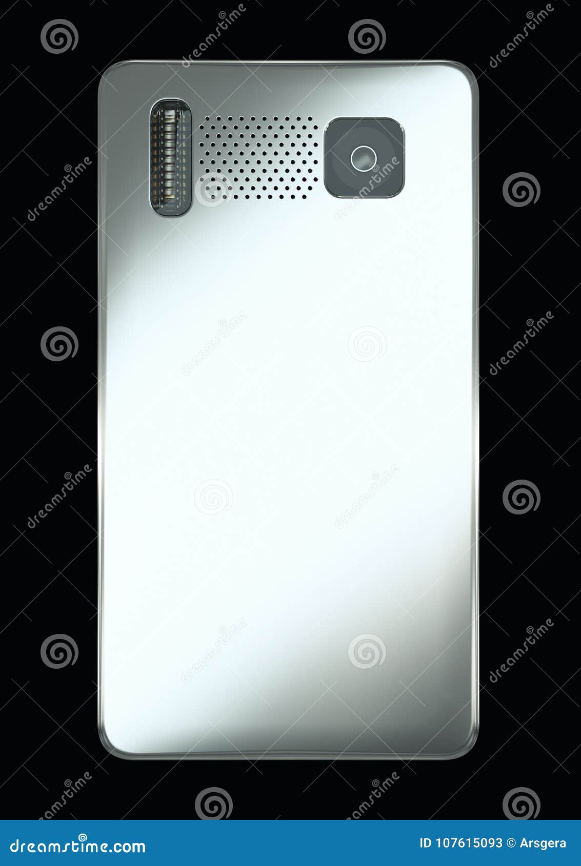 Rear View of Smart Phone: Camera and Flash Stock Illustration ...