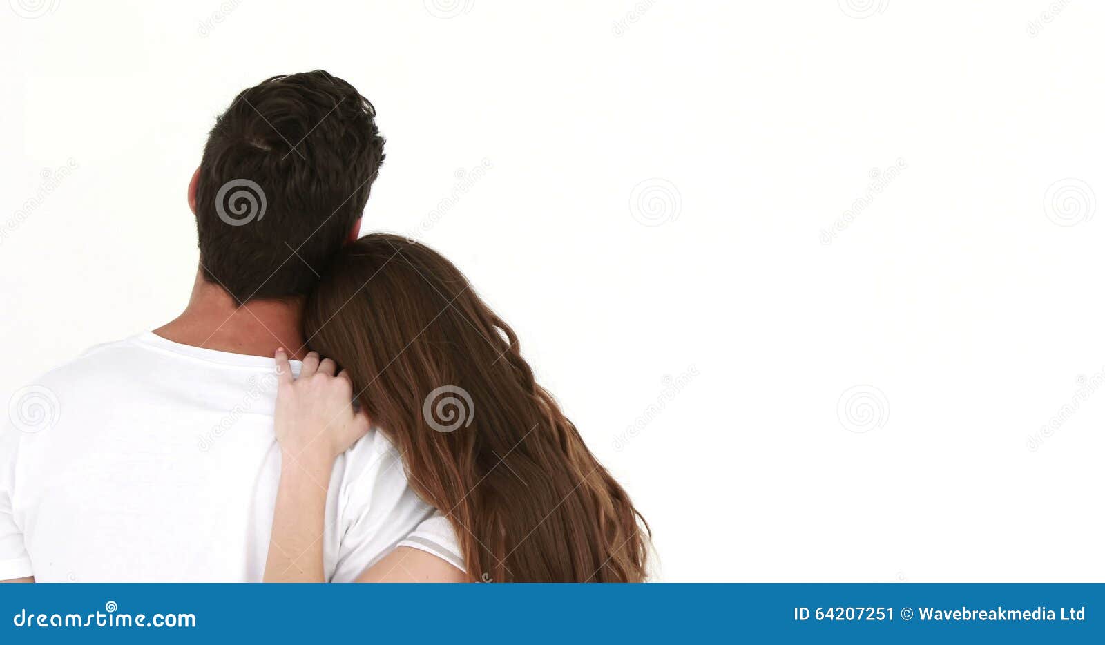 Rear View of Smiling Young Couple Hugging Stock Video - Video of ...