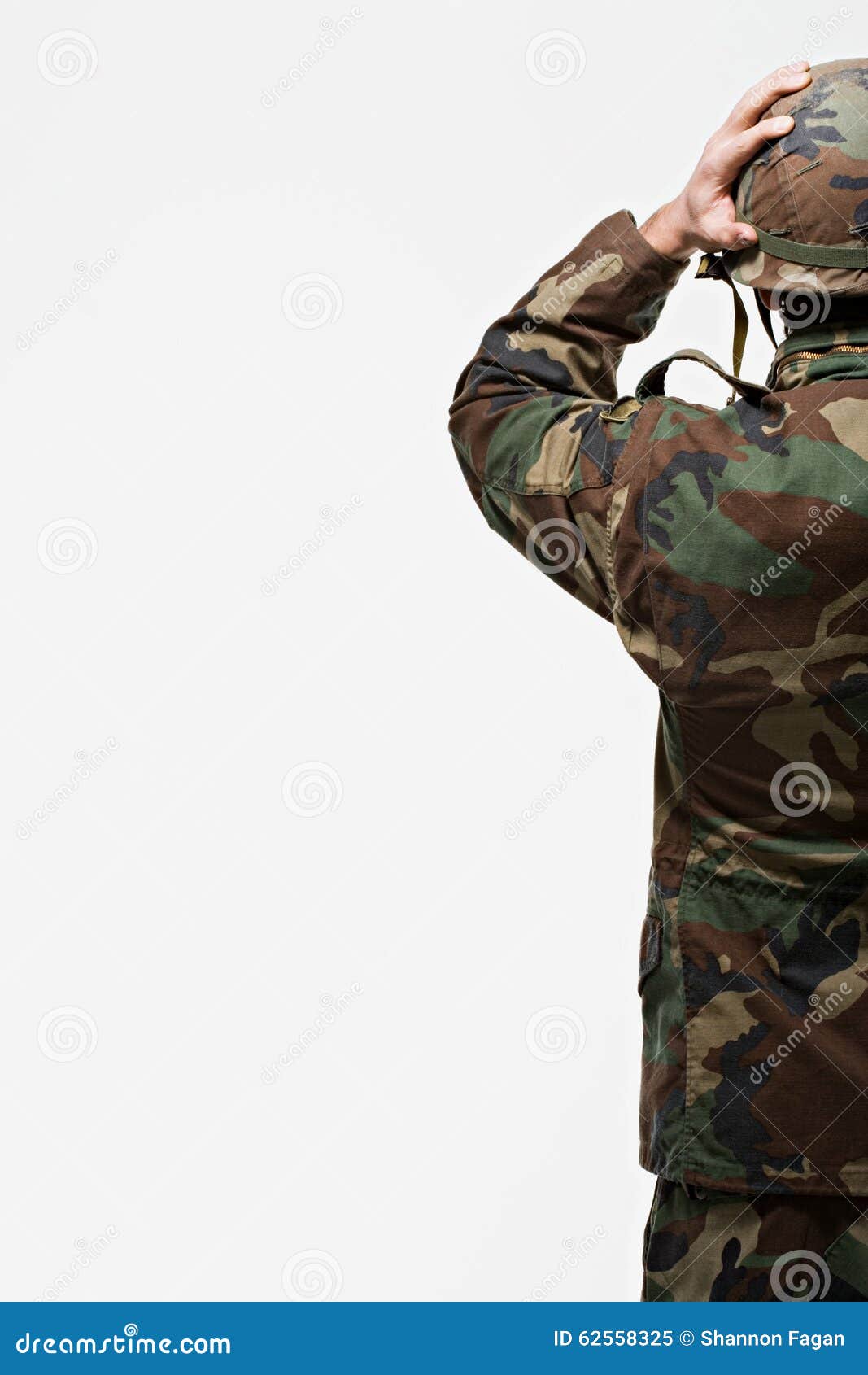 Rear view of soldier stock image. Image of camouflage - 62558325