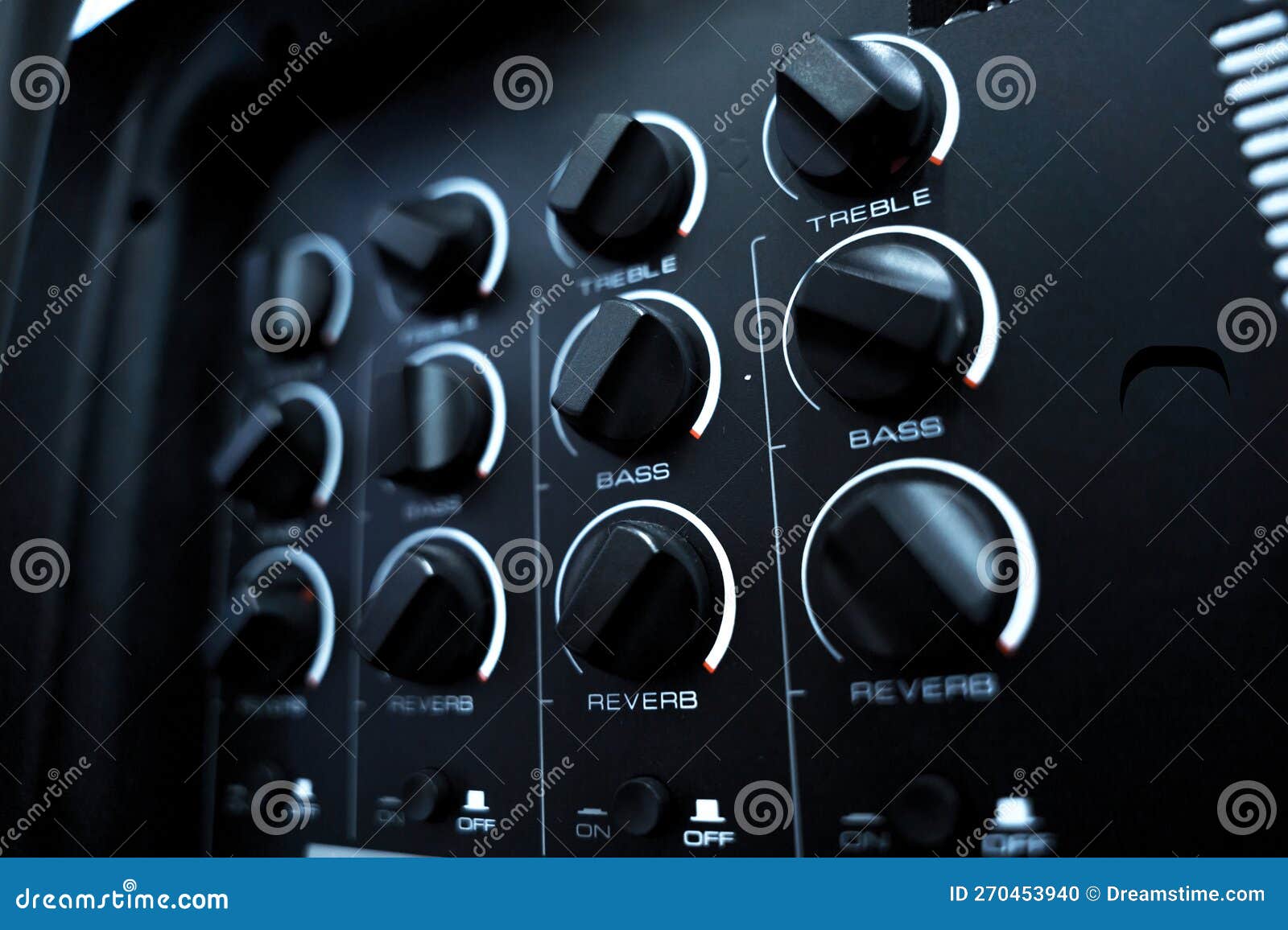 Rear View of Speaker Amplifier and Equalizer at Music Studio Stock ...