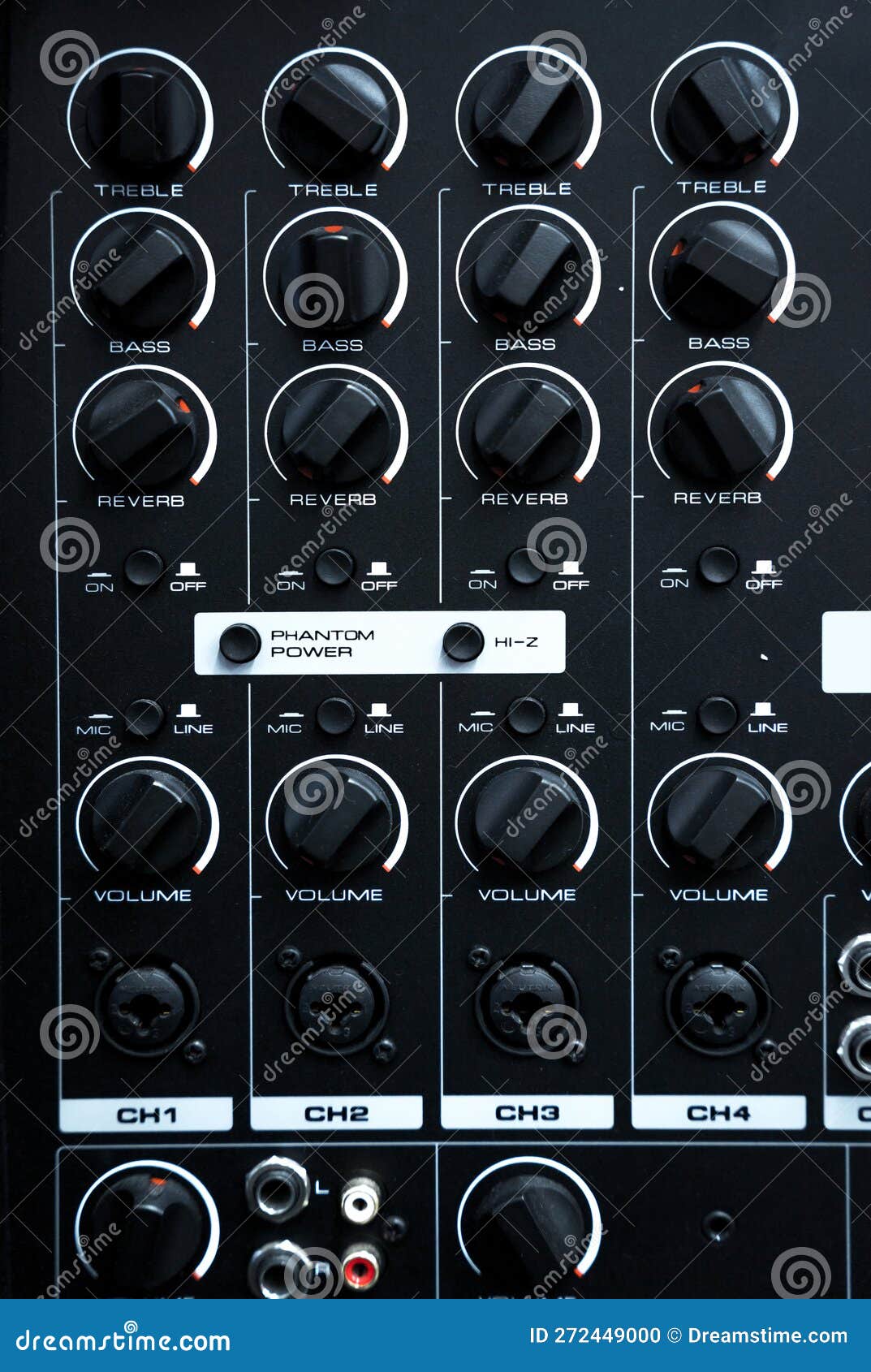 Rear View of Speaker Amplifier and Equalizer at Music Studio Stock ...