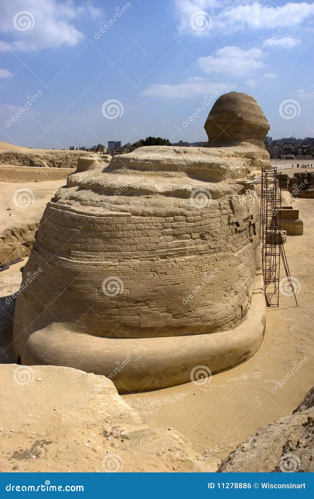 Rear View of the Sphinx, Cairo, Egypt Travel Stock Photo - Image of ...