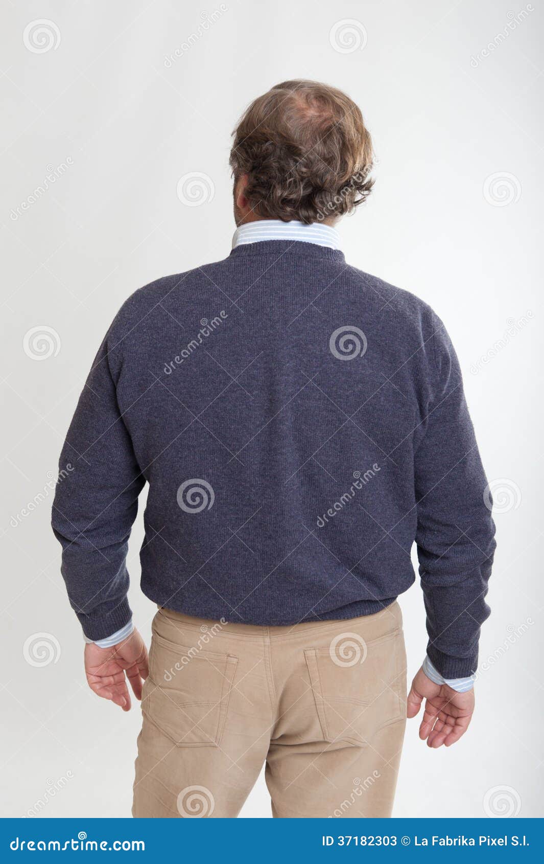 Rear view of standing man stock image. Image of shirt - 37182303