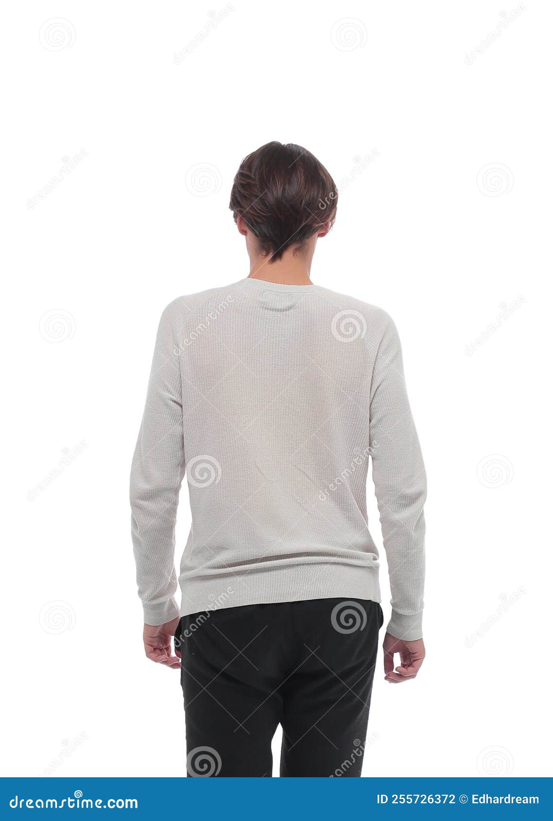 Rear View. Stylish Young Man Striding Forward Stock Photo - Image of ...