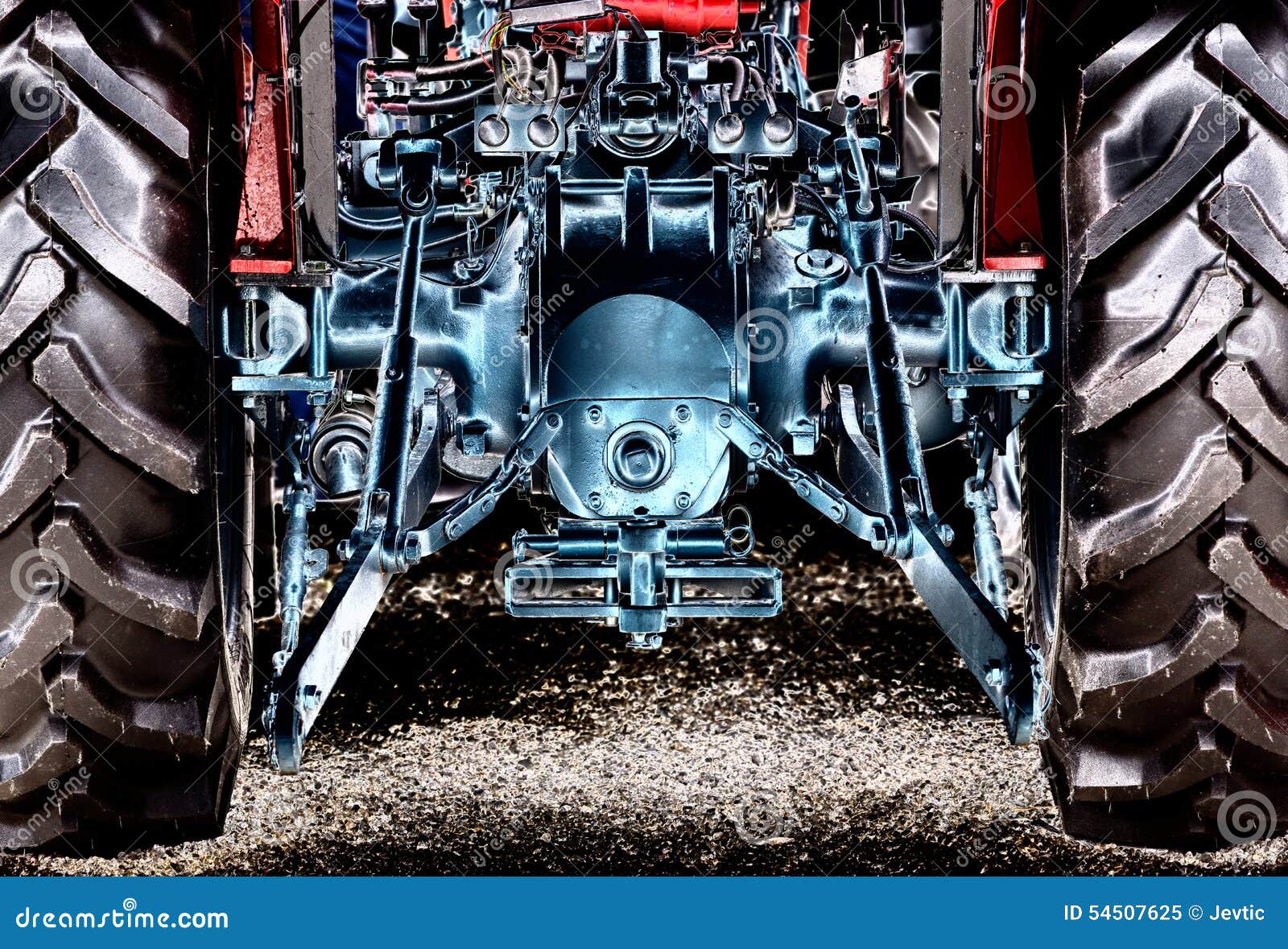 Rear view of tractor stock image. Image of pull, connect - 54507625