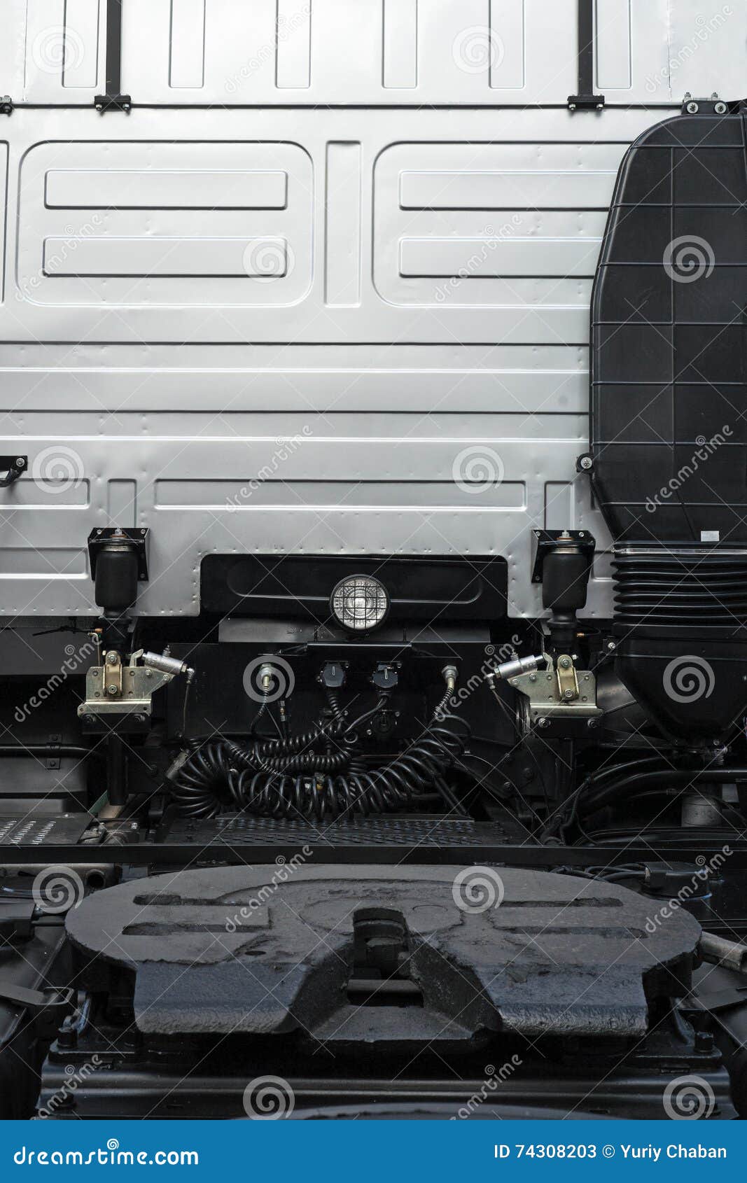 A rear view of truck stock image. Image of cabin, tail - 74308203