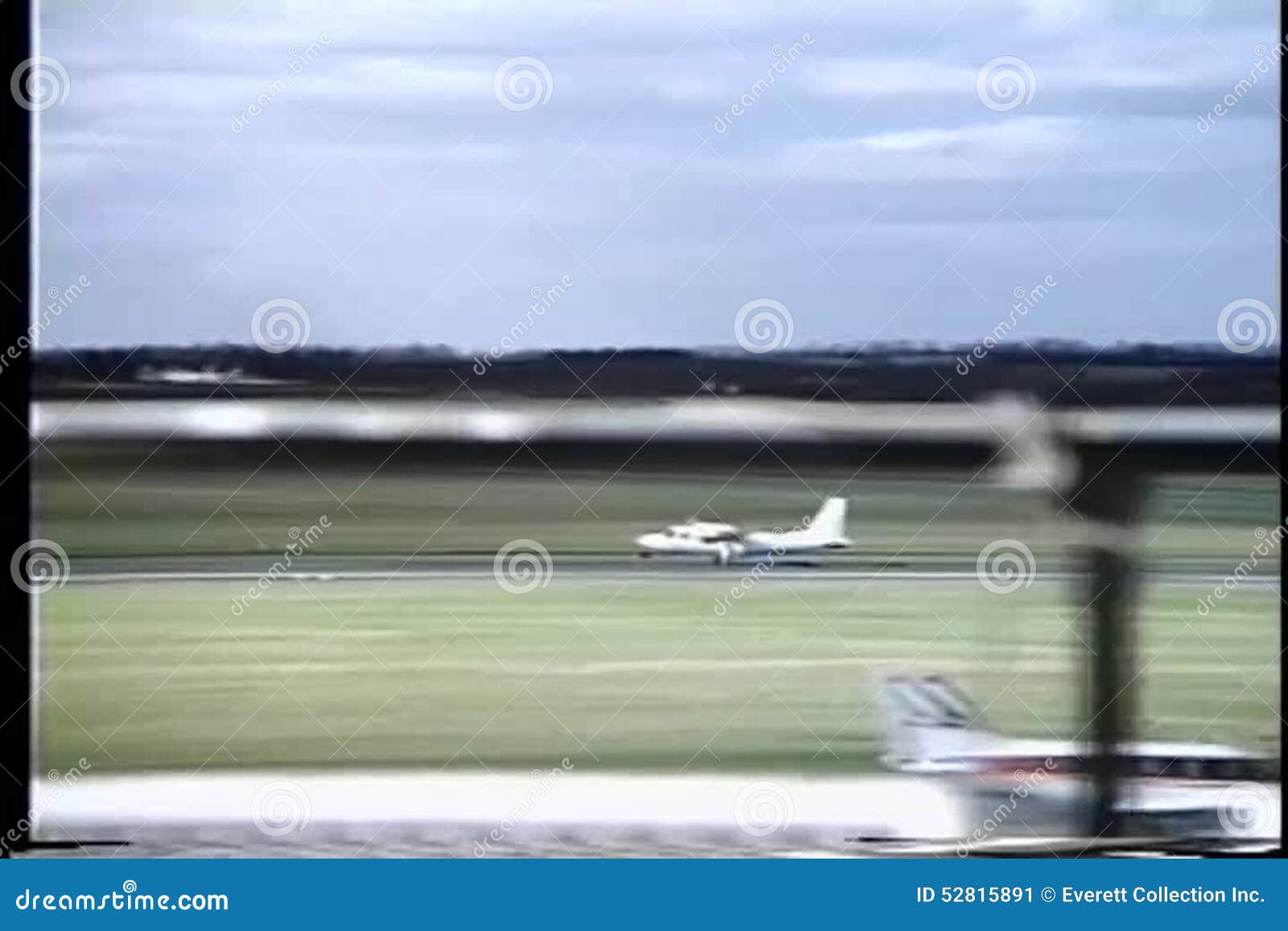 Rear View Two Men Watching Propeller Plane Take Off Stock Video - Video ...