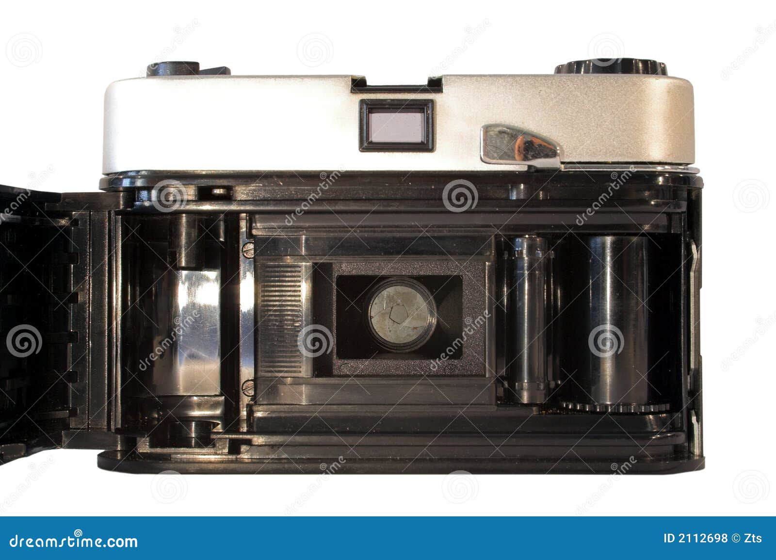 Rear View of Vintage Film Camera Stock Photo - Image of black, point ...