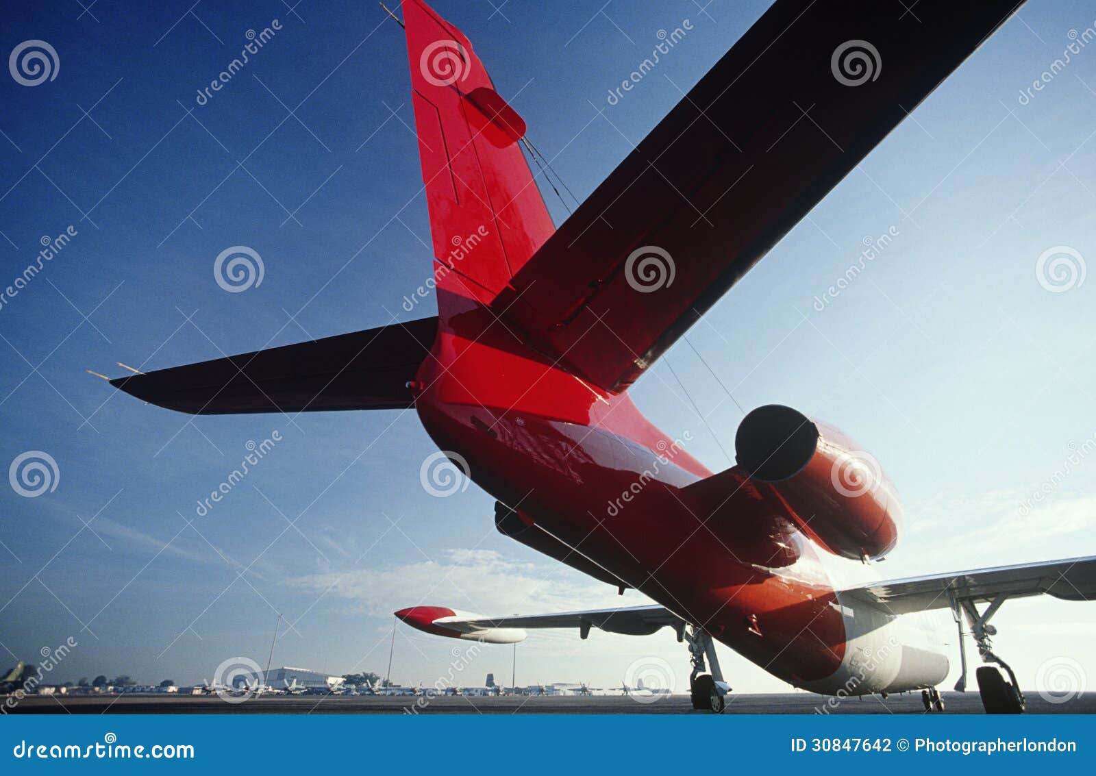Rear View Westwind Twin-engine Jet Aeroplane Stock Photo - Image of ...