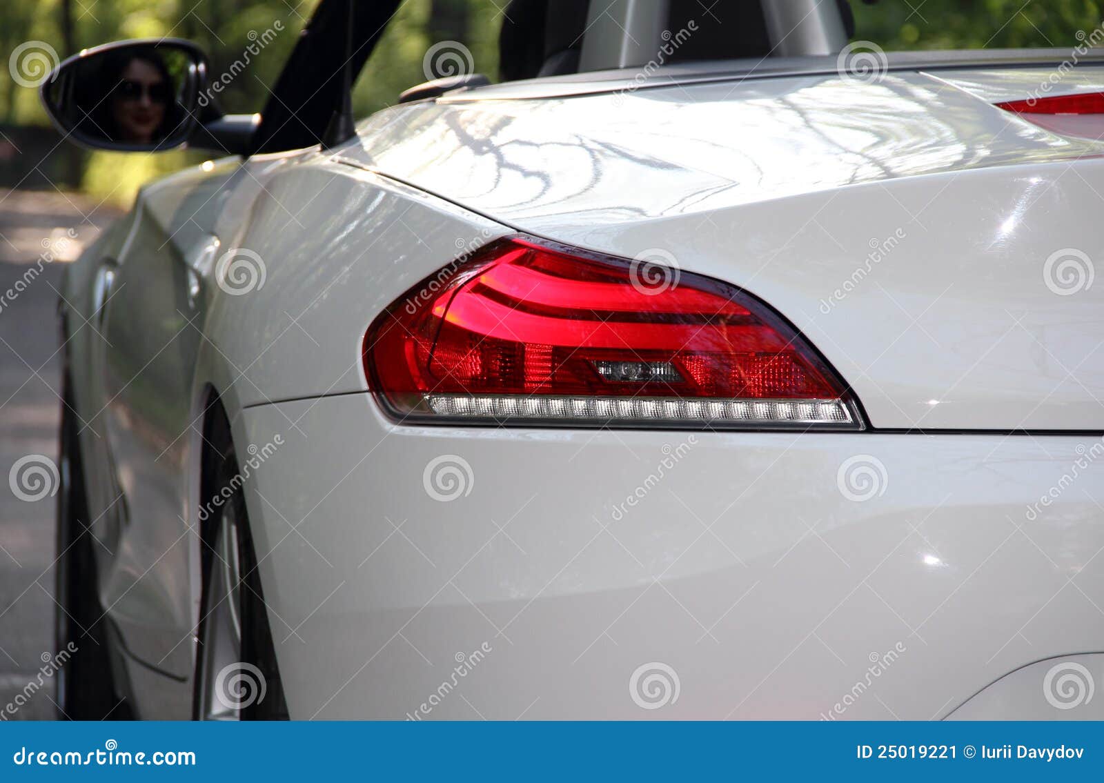 Rear View of White Modern Car Stock Image - Image of bright, disk: 25019221