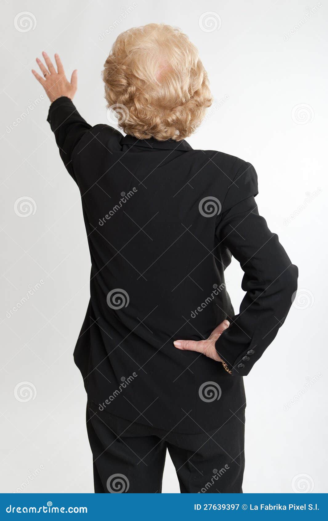 Rear View of a Woman Extending Her Hand Stock Image - Image of woman ...