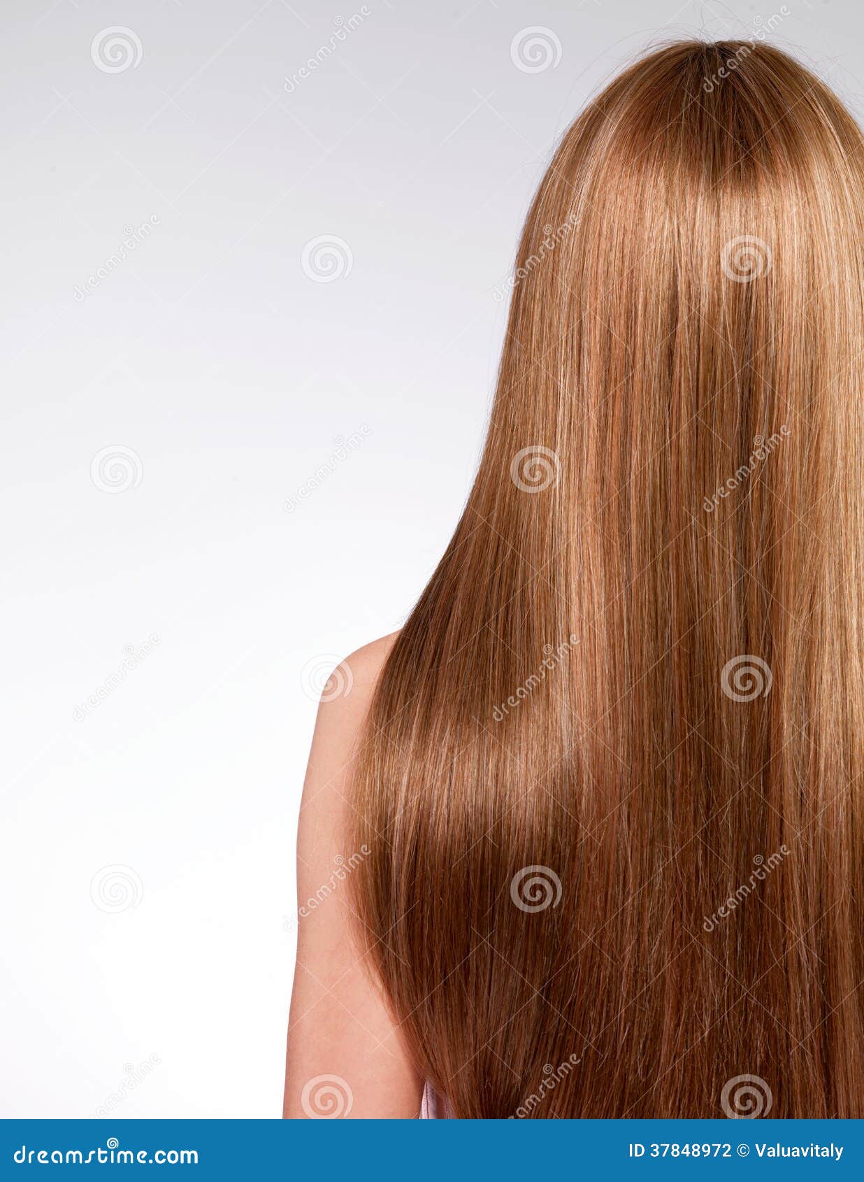 Rear View of the Woman with Long Hair Stock Photo - Image of beautiful ...