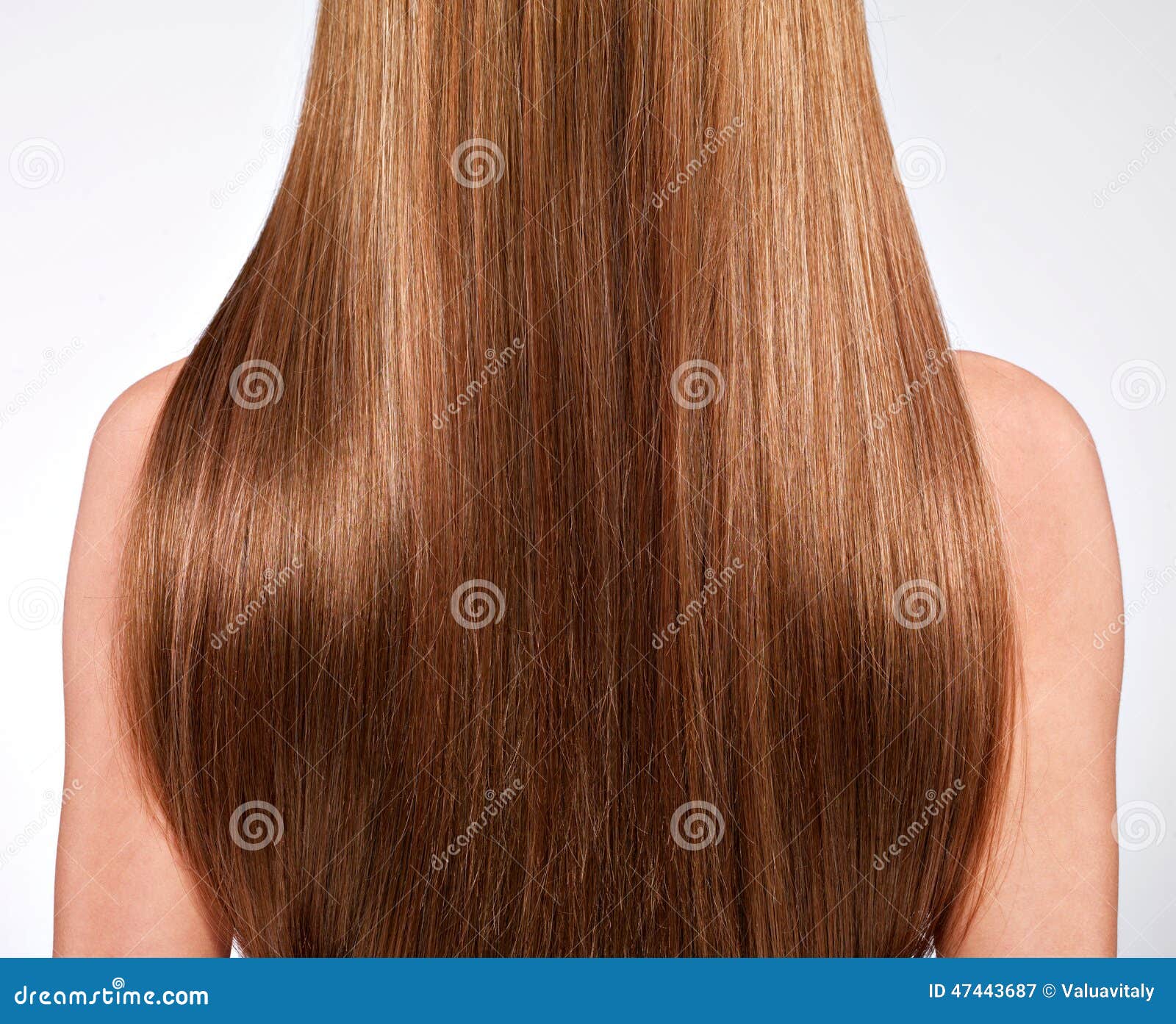 Rear View of the Woman with Long Hair Stock Image - Image of model ...
