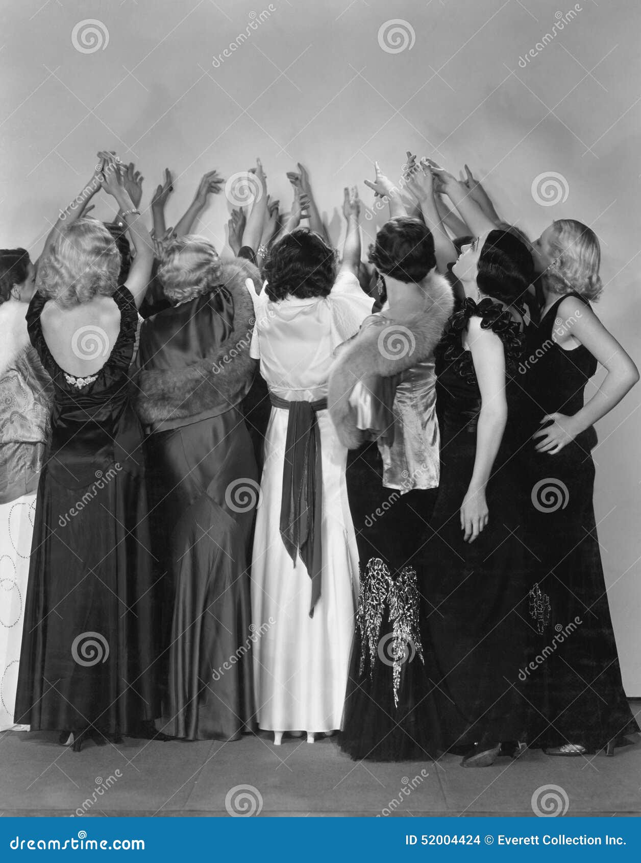 Rear View of Women Reaching Stock Photo - Image of friends, enthusiasm ...