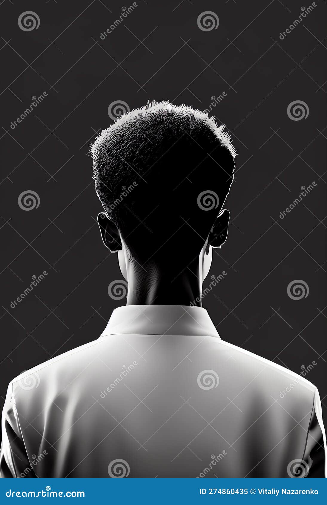 Rear View of a Young African American Man. AI Genarated Stock ... Rear View of a Young African American Man. AI Genarated Stock ...