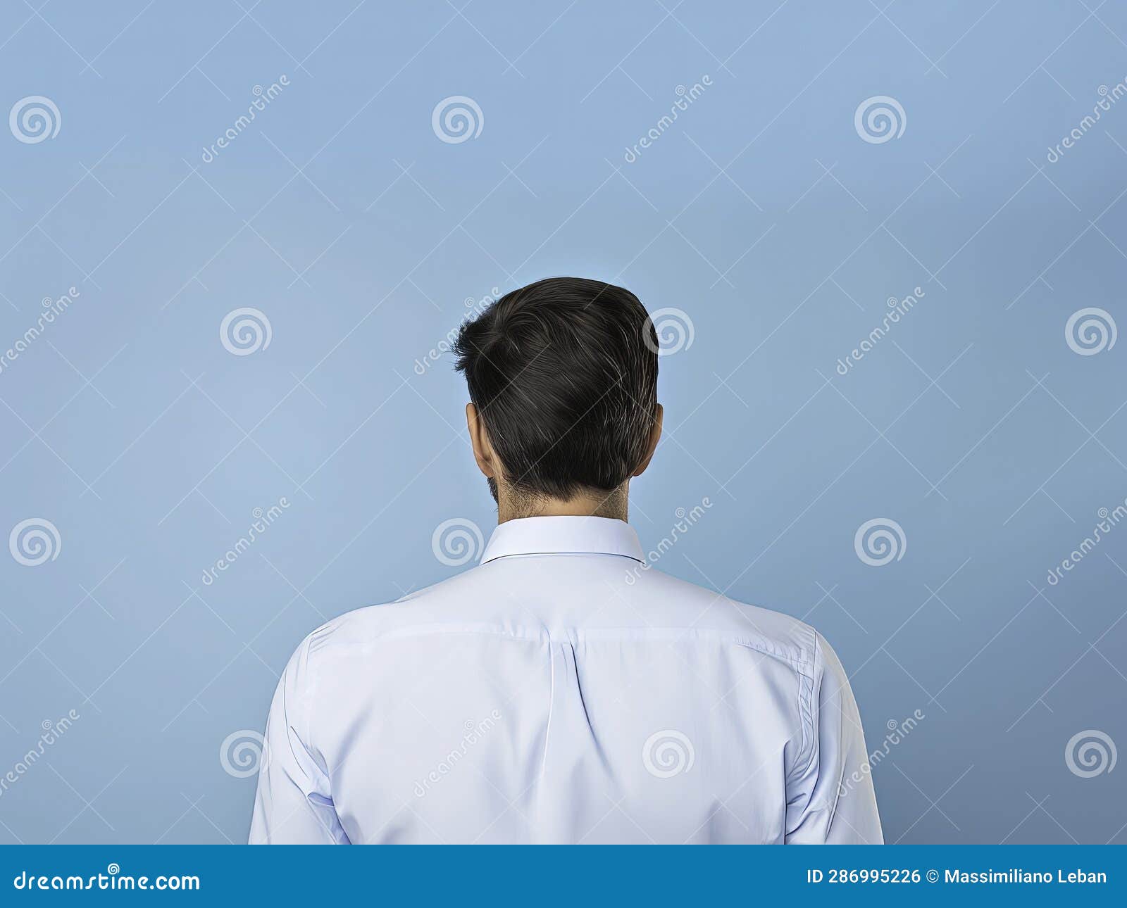 Man on Light Blue Background Stock Illustration - Illustration of ...