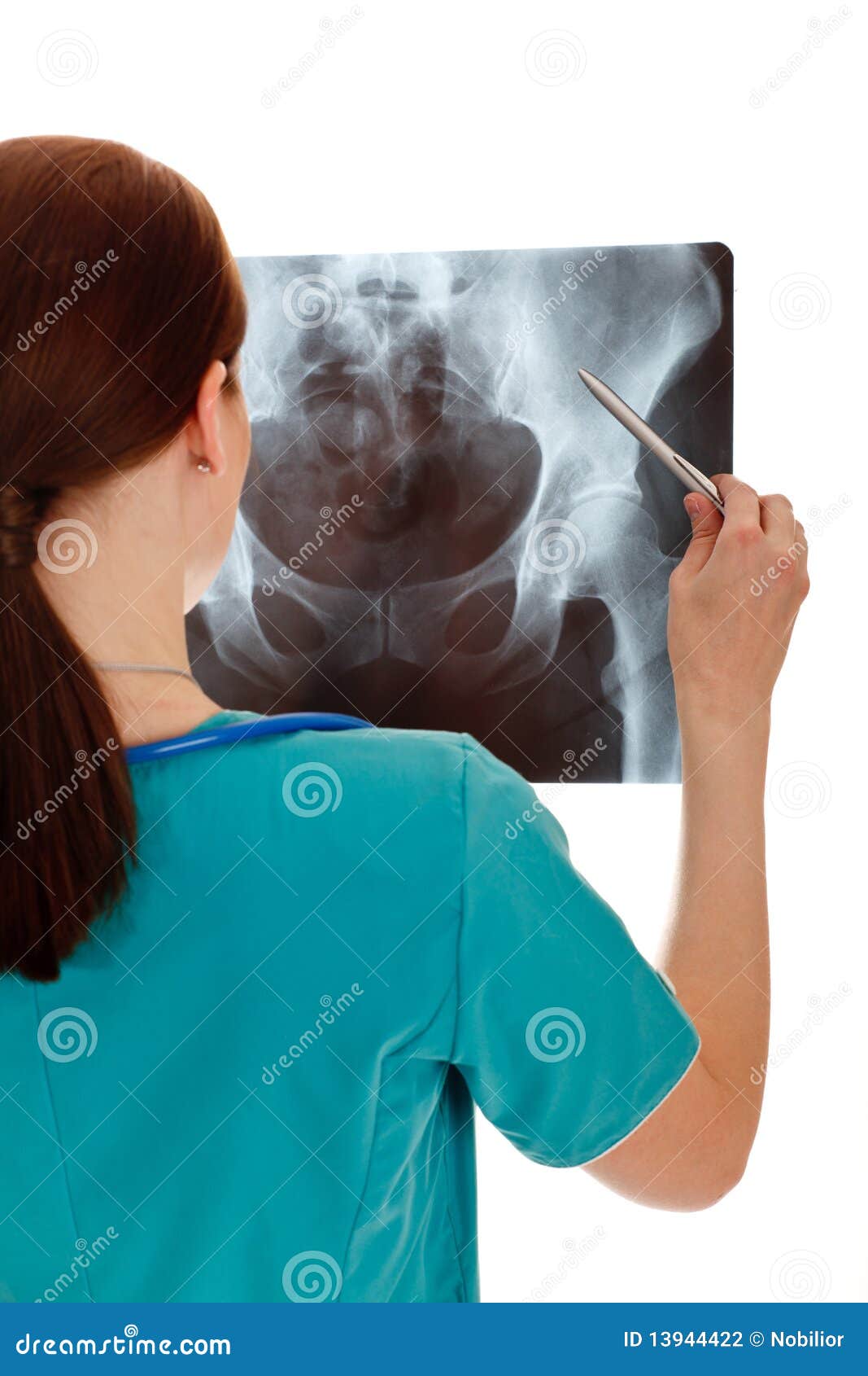 Rear View of Young Female Doctor Stock Photo - Image of hospital, medic ...
